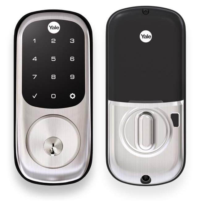Yale Real Living Assure Touchscreen Deadbolt with Z-Wave, Satin Nickel ...