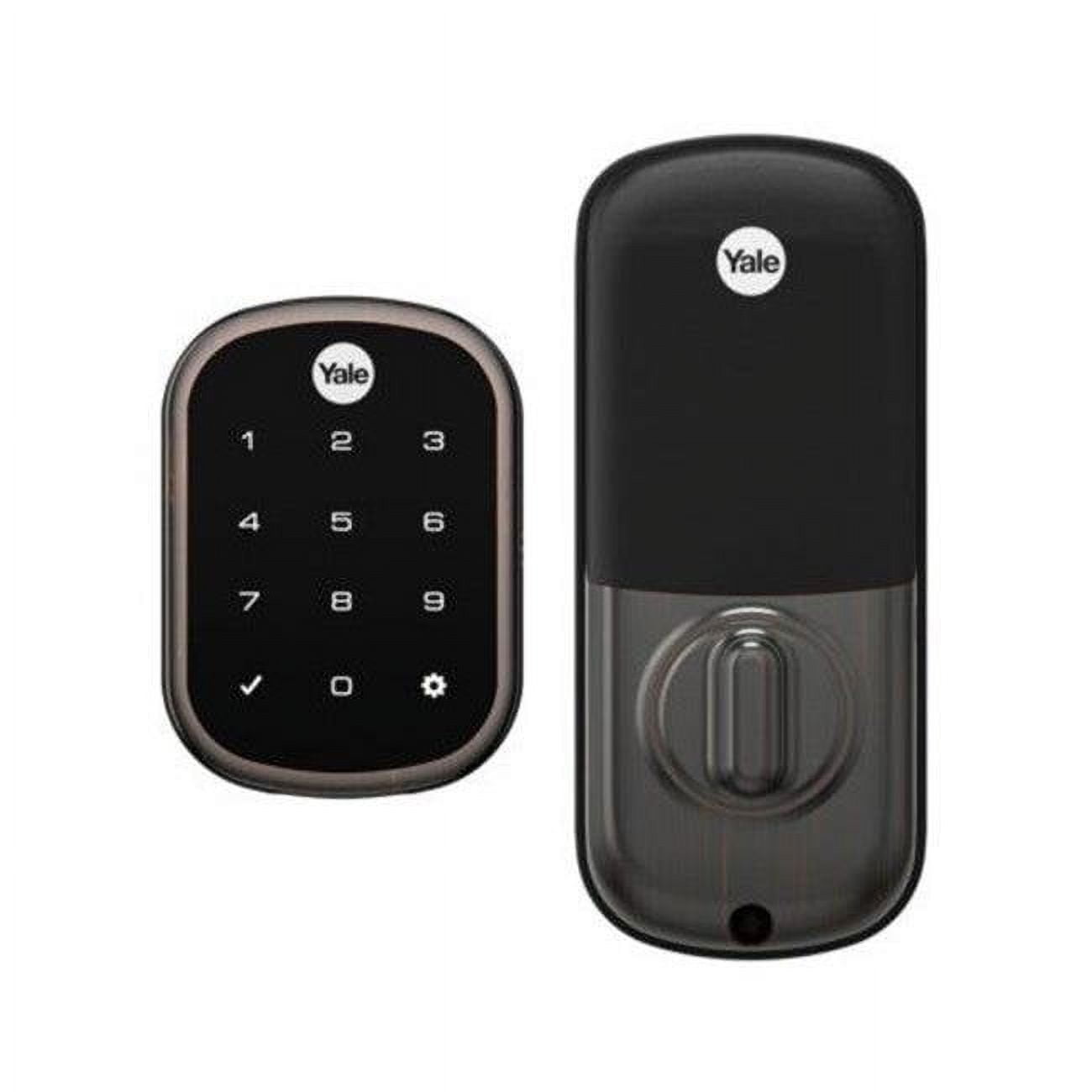 Yale Real Living Key Free Touchscreen Deadbolt with Z-Wave Plus, Oil ...