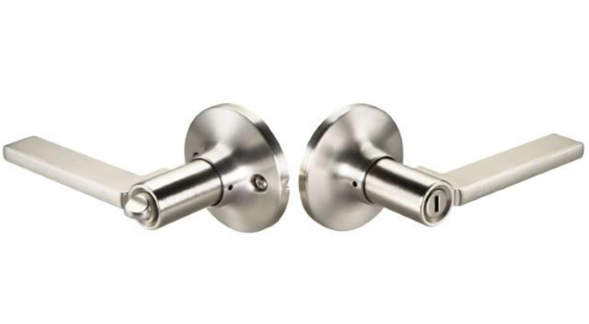 Yale Yr21sb Seabrook Privacy Door Lever Set - Nickel - Walmart.com