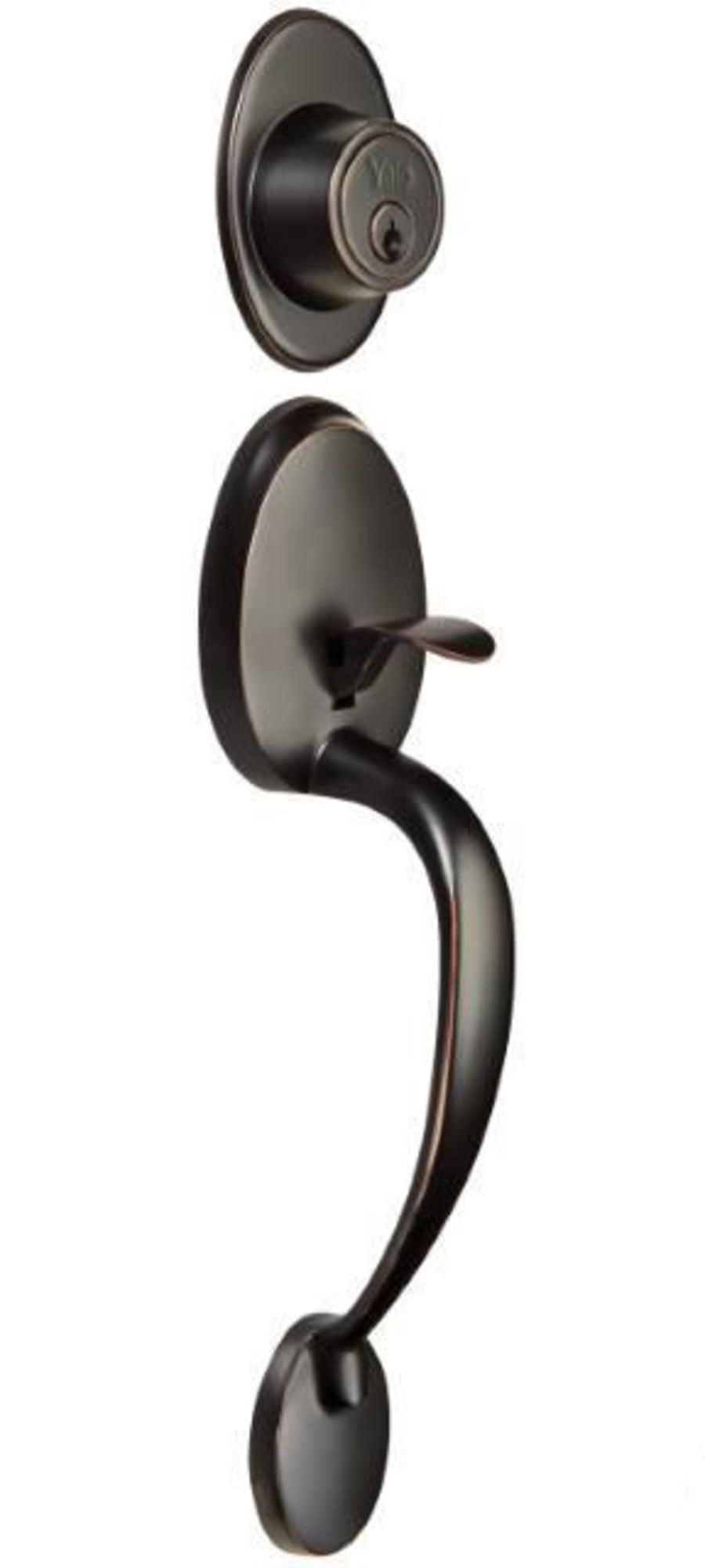 Yale YR927LN10BP Active Single Cylinder Lenoir Exterior Handleset with ...