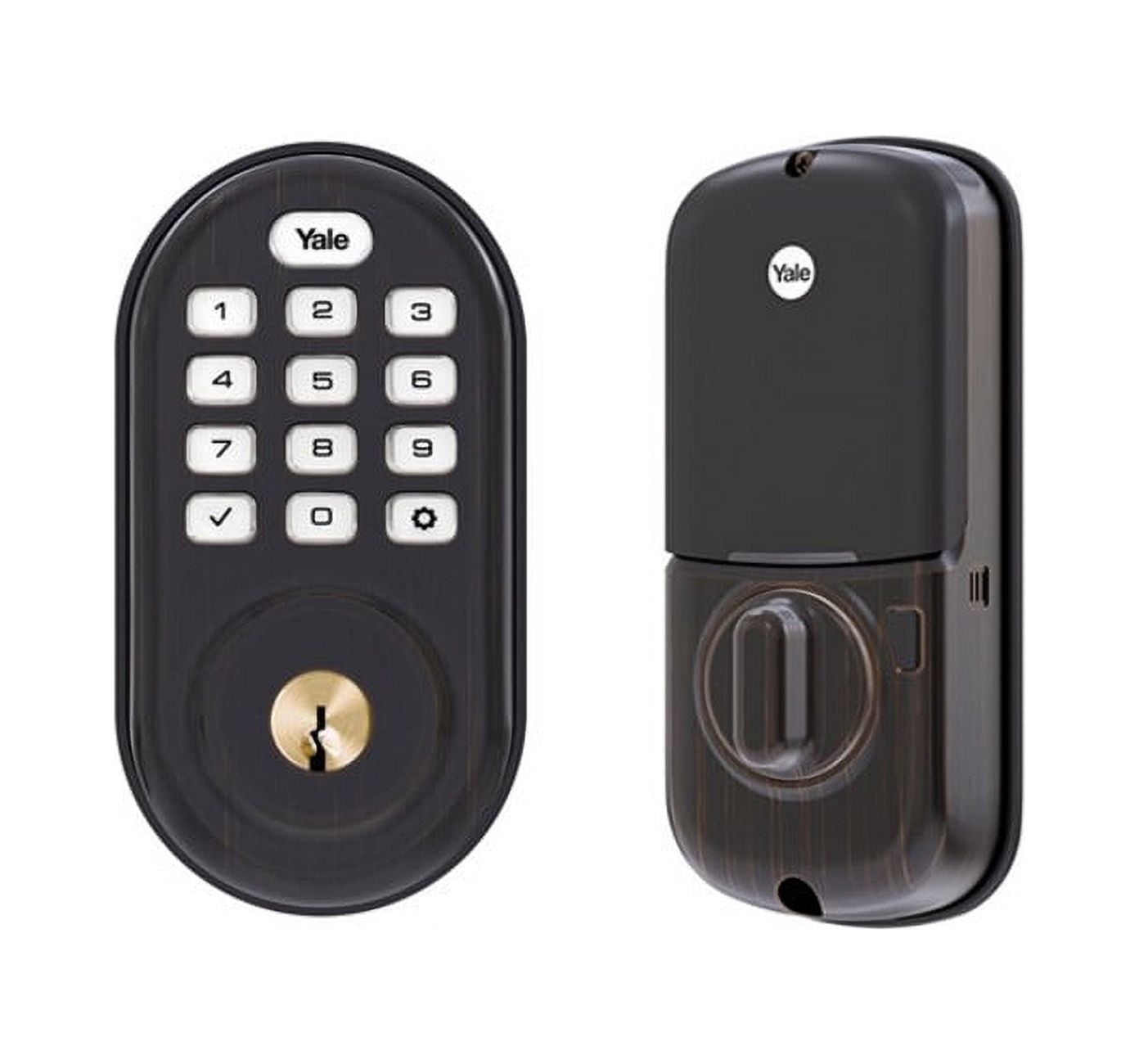 Yale YRD216ZW20BP Assure Lock Push Button Deadbolt with Z-Wave Oil ...