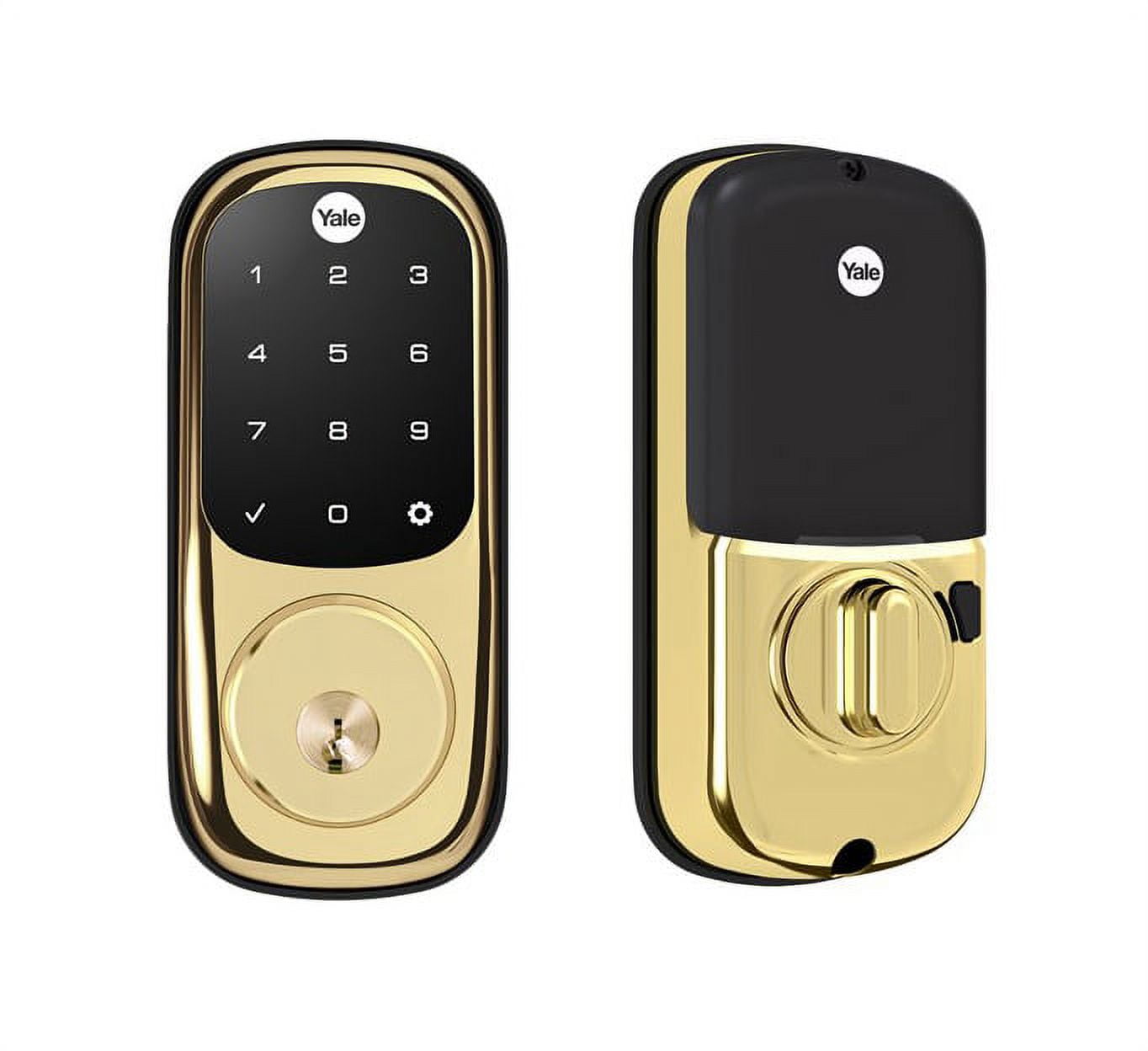 Yale YRD226ZW2605 Assure Touchscreen Deadbolt with Z-Wave Bright Brass ...