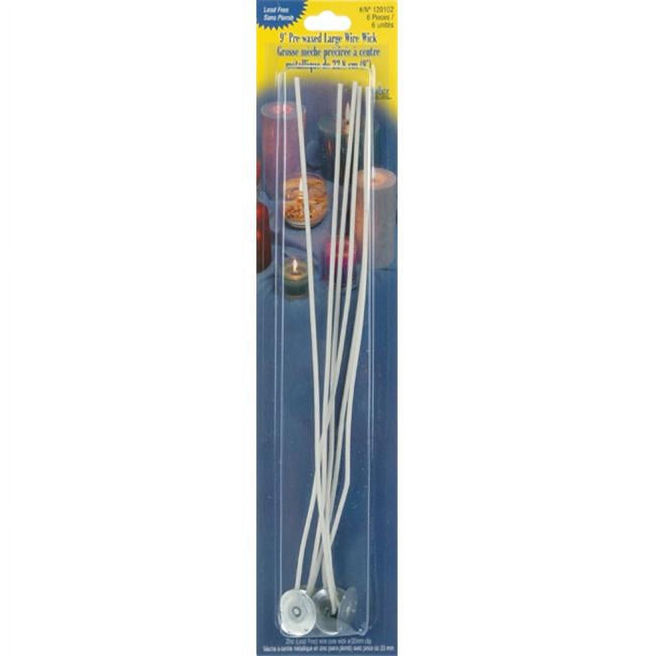 Yaley 120000-102 Pre-Waxed Wire Wick W/Clip 9" 6/Pkg - Walmart.com