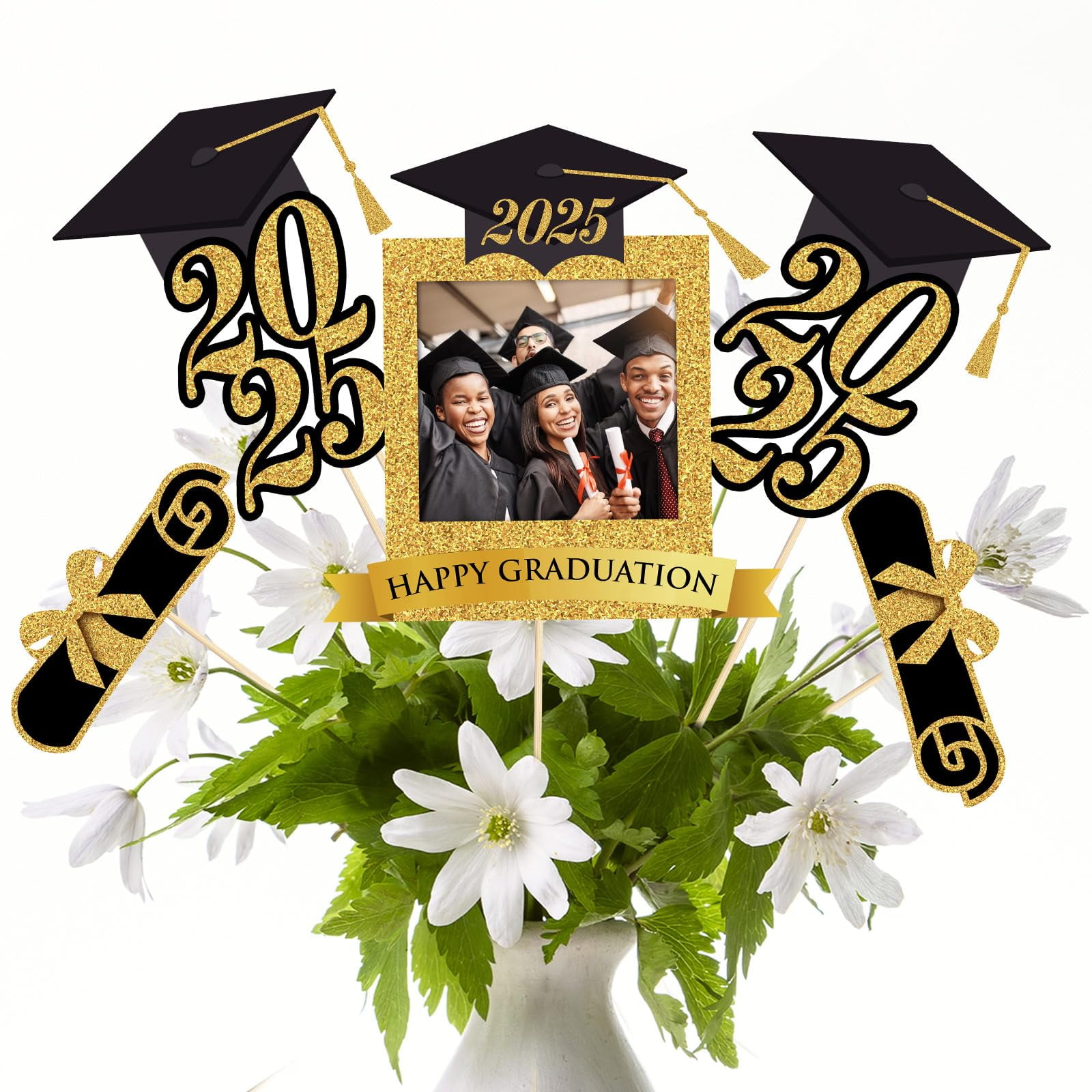 Yalikop 15 Pcs 2025 STF9 Graduation Table Decorations Graduation Party ...