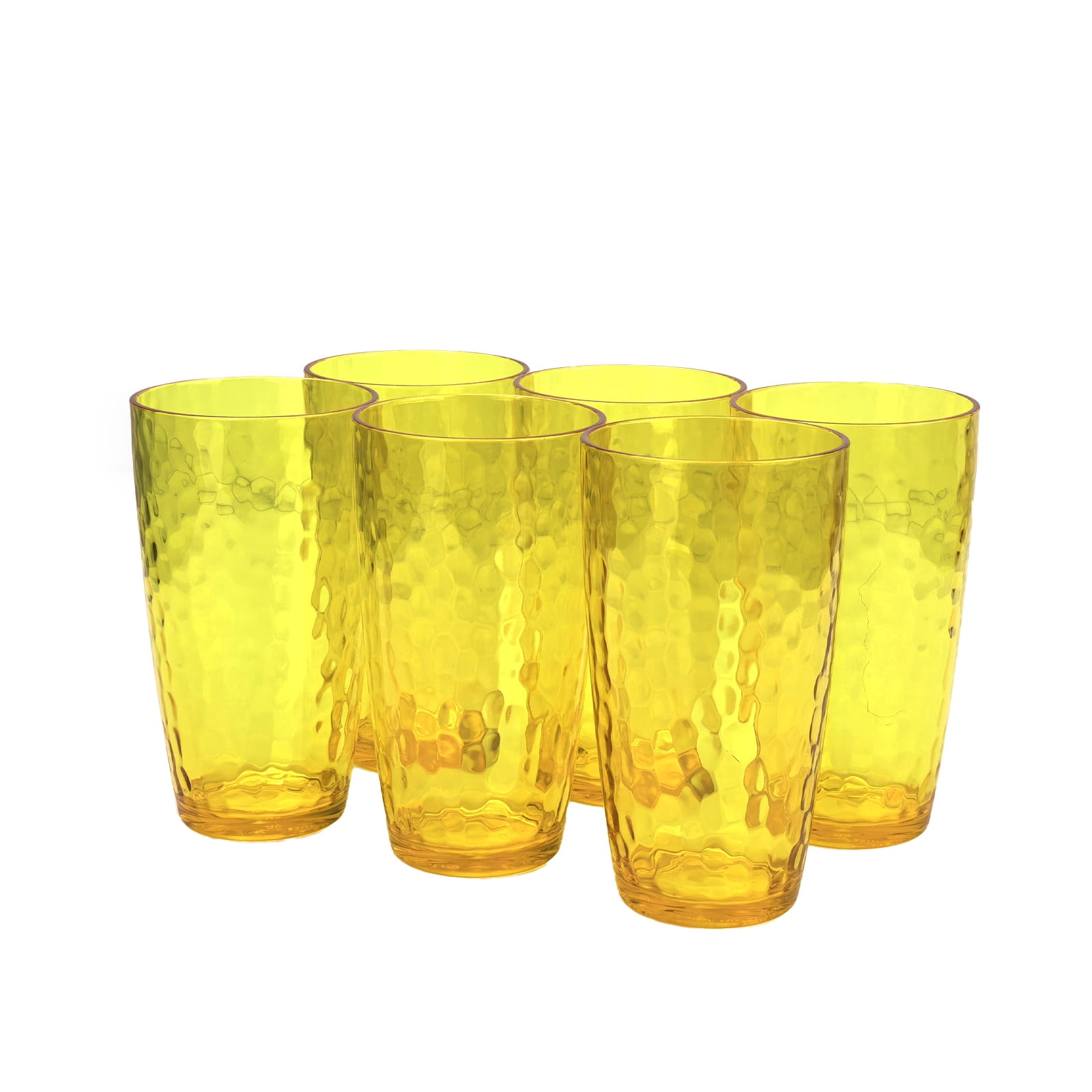 Yalilong 20-Ounce Plastic Tumbler Acrylic Drinking Glasses, Reusable ...