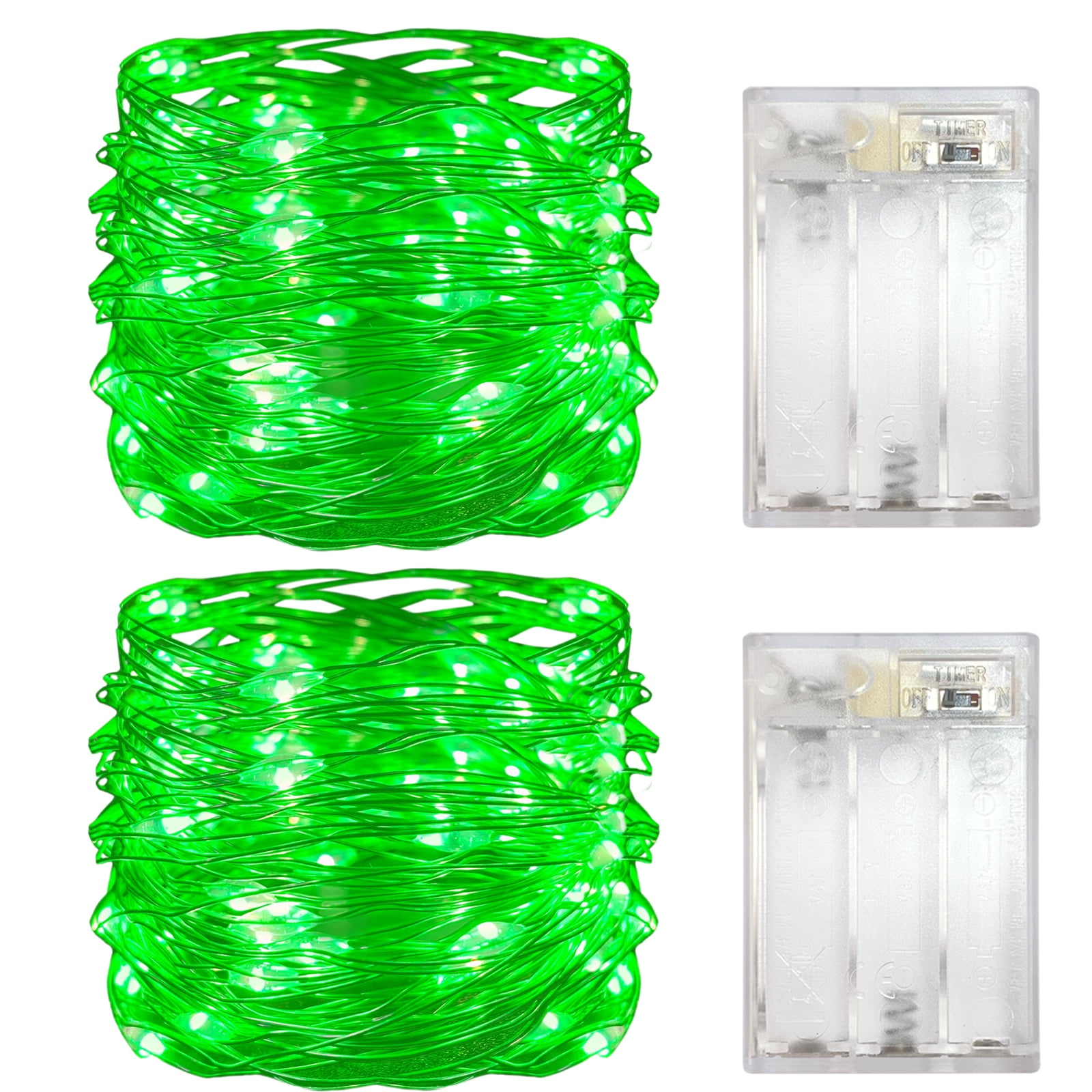 Yalin 2 Pack Battery Operated Dewdrop Led Lights,Mini Fairy Lights With ...