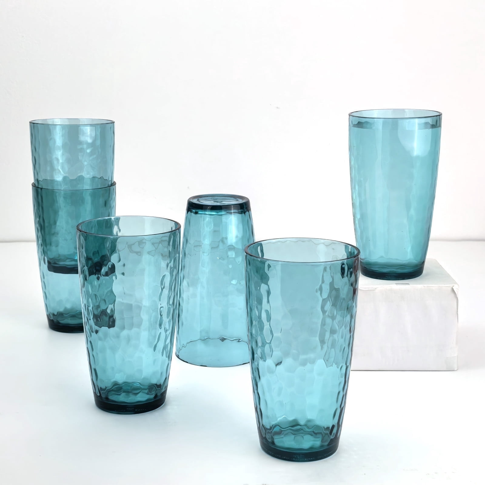 Yalin 20 Ounce Acrylic Drinking Glasses, Reusable Plastic Tumbler ...