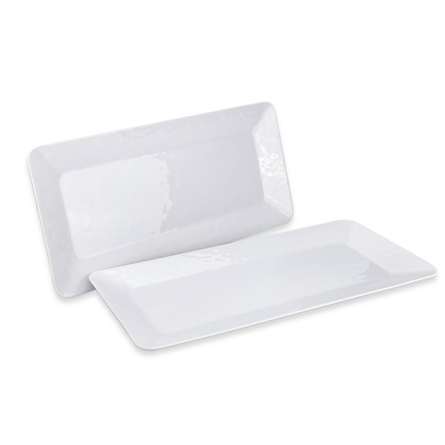 Yalin Rectangle Large Serving Platter, 17 Inch Melamine Serving Tray ...