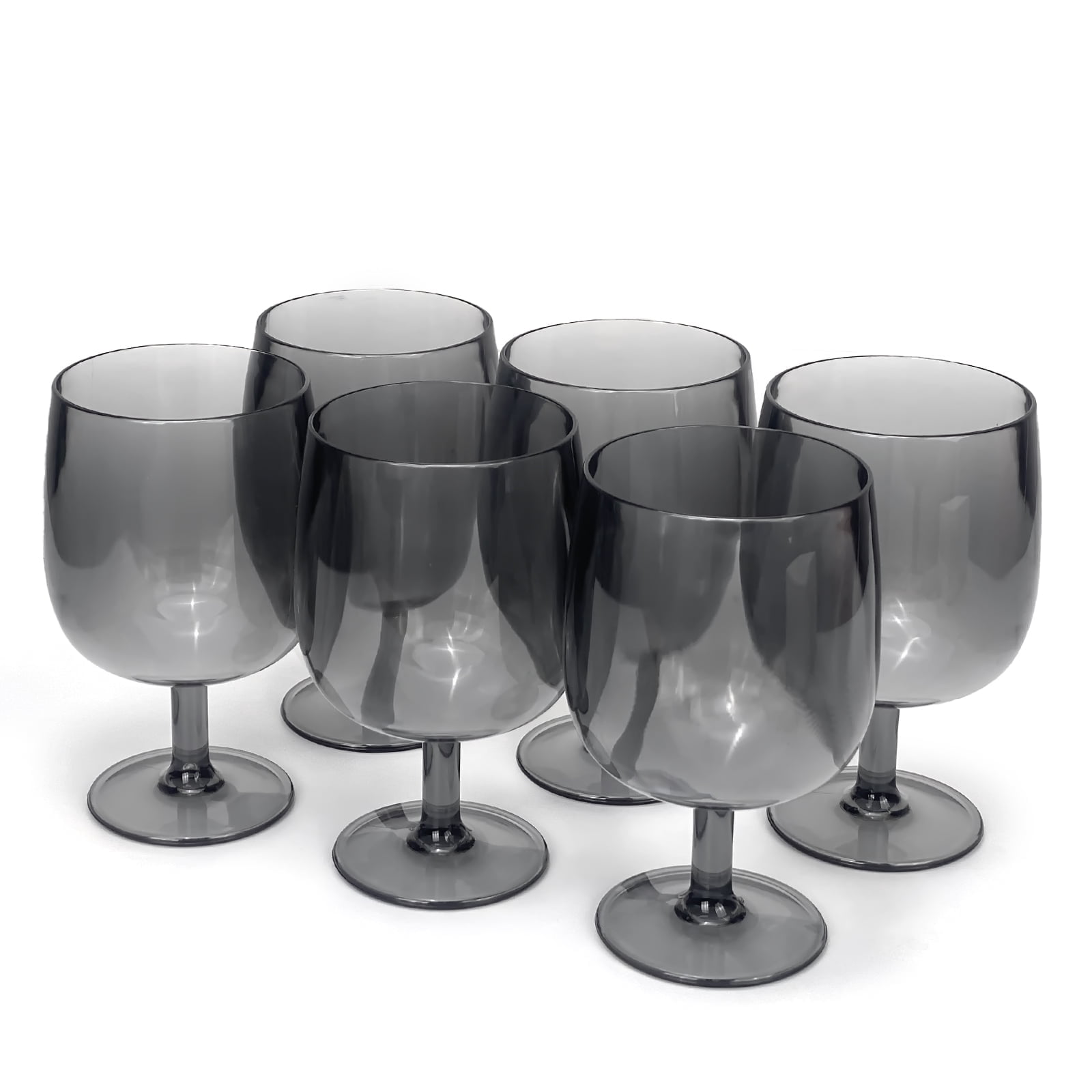 Yalin Set of 6 Unbreakable 12 oz Acrylic Plastic Wine and Water Tumbler ...
