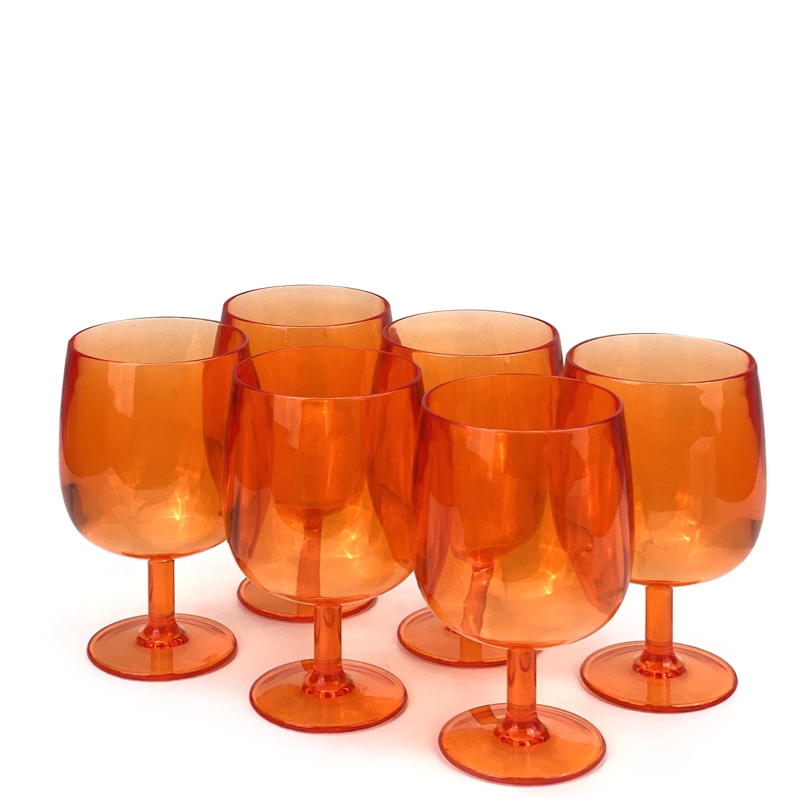 Yalin Set of 6 Unbreakable 12 oz Acrylic Plastic Wine and Water Tumbler ...