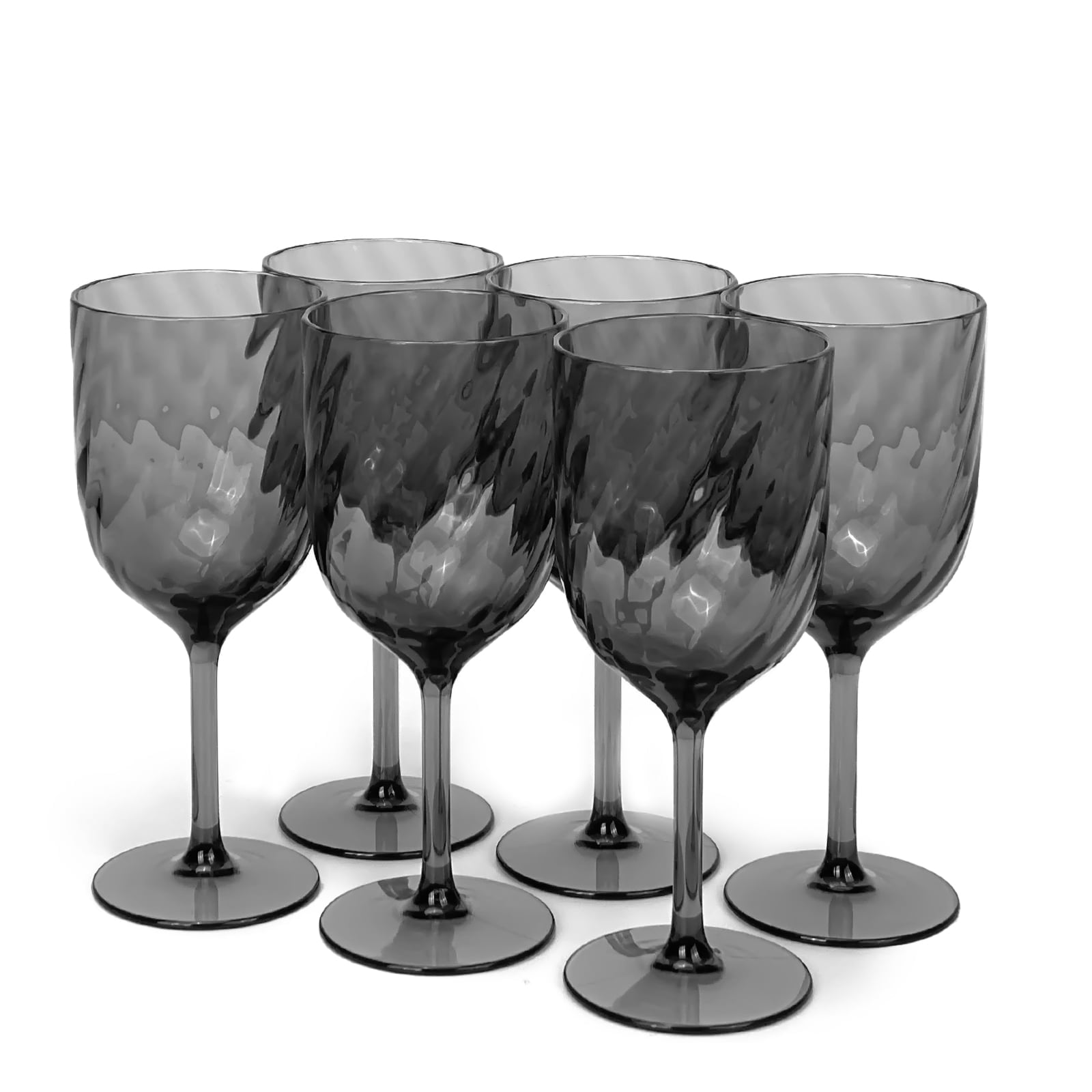Yalin Set of 6 Unbreakable 15 oz Acrylic Plastic Wine and Water Tumbler ...