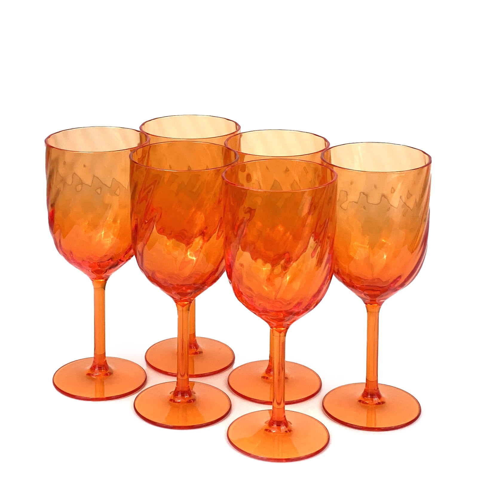 Yalin Set of 6 Unbreakable 15 oz Acrylic Plastic Wine and Water Tumbler ...