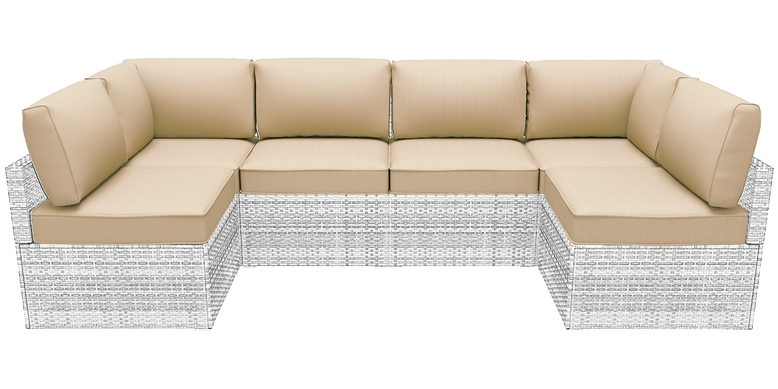 Yalissey Outdoor Replacement Cushions for Patio Furniture,Water ...