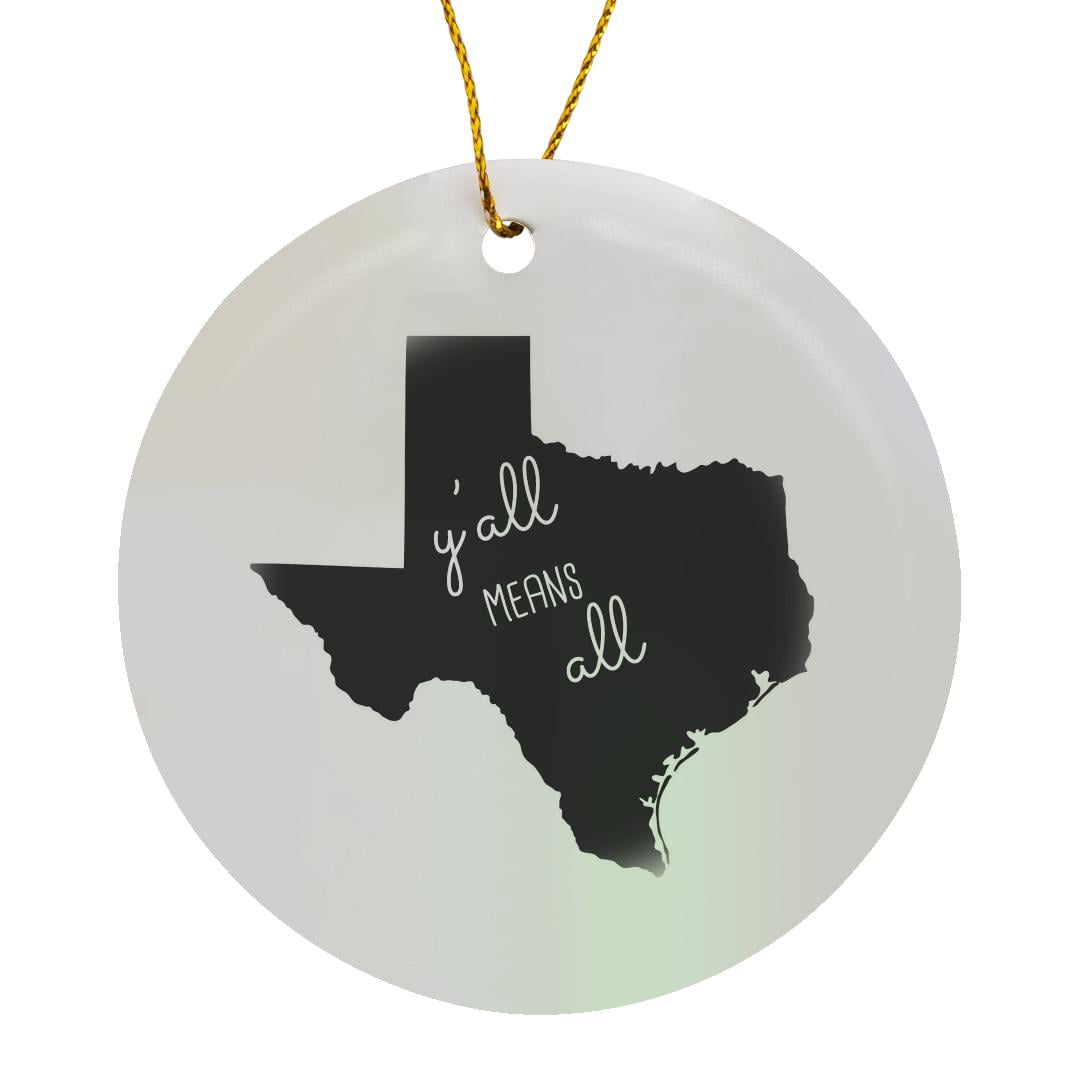 3drose, Yall Means All Written Inside the State of Texas. Black on ...