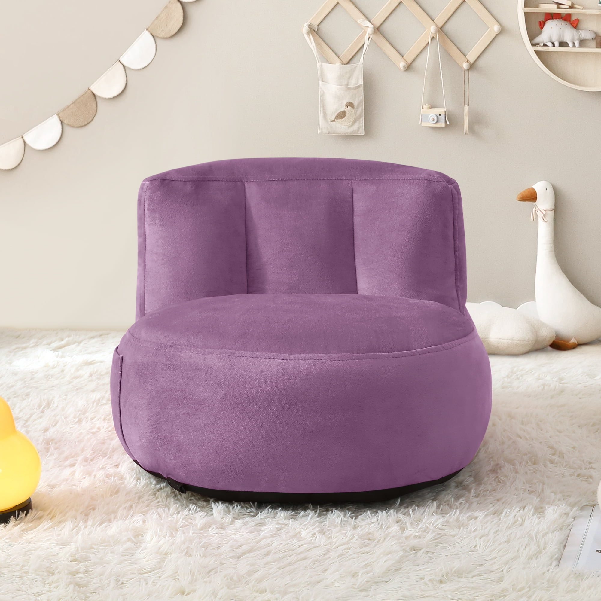 Yalamila Ultra Soft Bean Bag Chair, 2ft Small Size, Lavender Purple ...