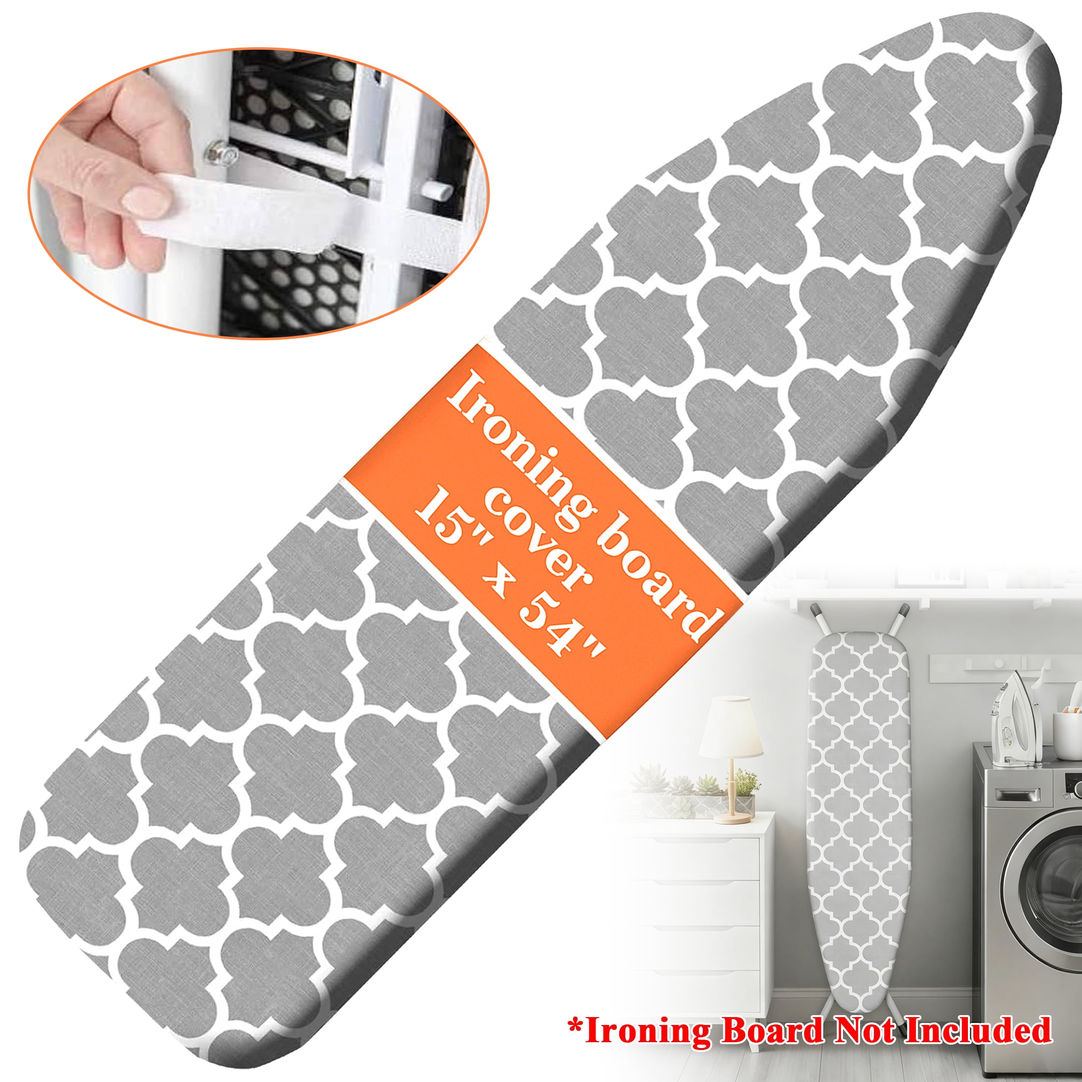 Yalumo Ironing Board Cover and Pad, 15x54 Thick Ironing Board Cover ...