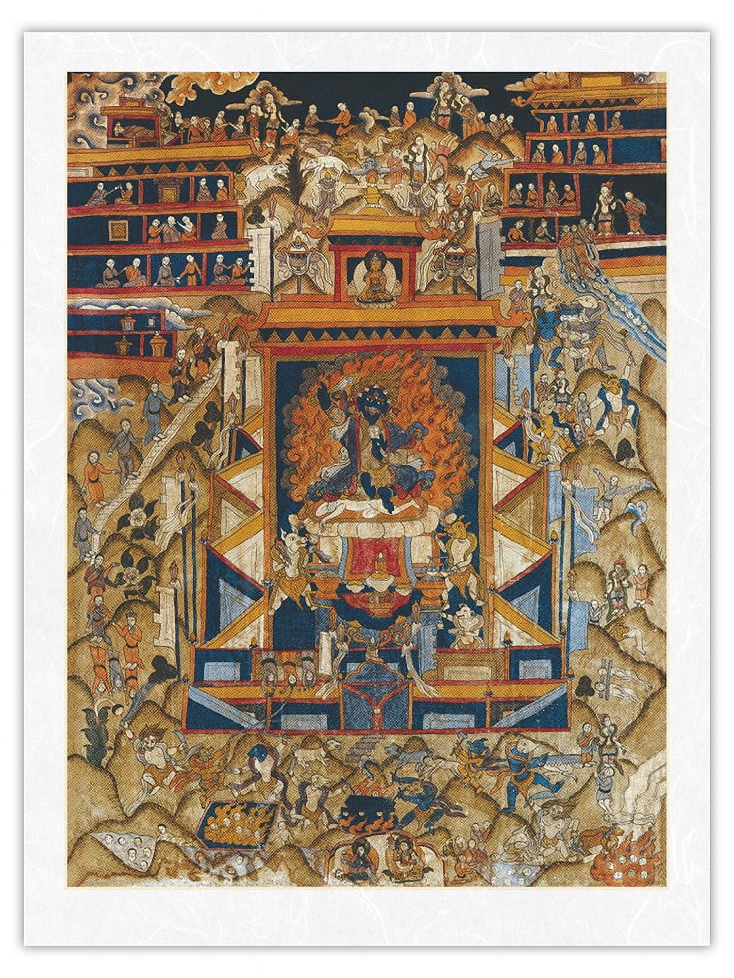 Yama Lord of Death and Justice - Buddhist Deity - Vintage Tibetan ...