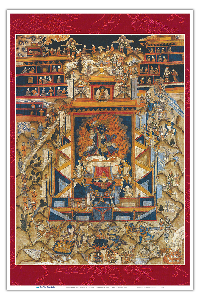 Yama Lord of Death and Justice - Buddhist Deity - Vintage Tibetan ...
