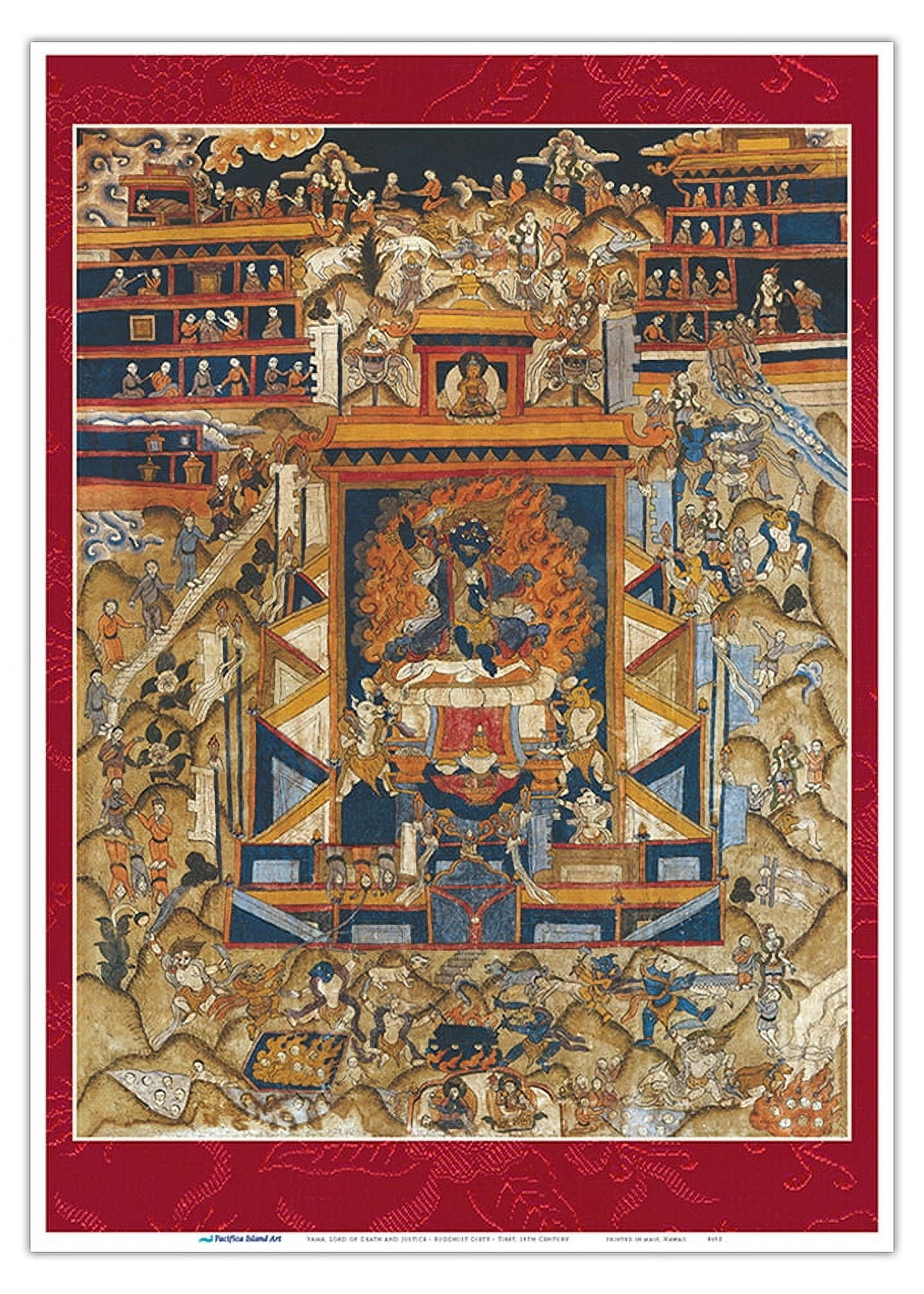 Yama Lord of Death and Justice - Buddhist Deity - Vintage Tibetan ...