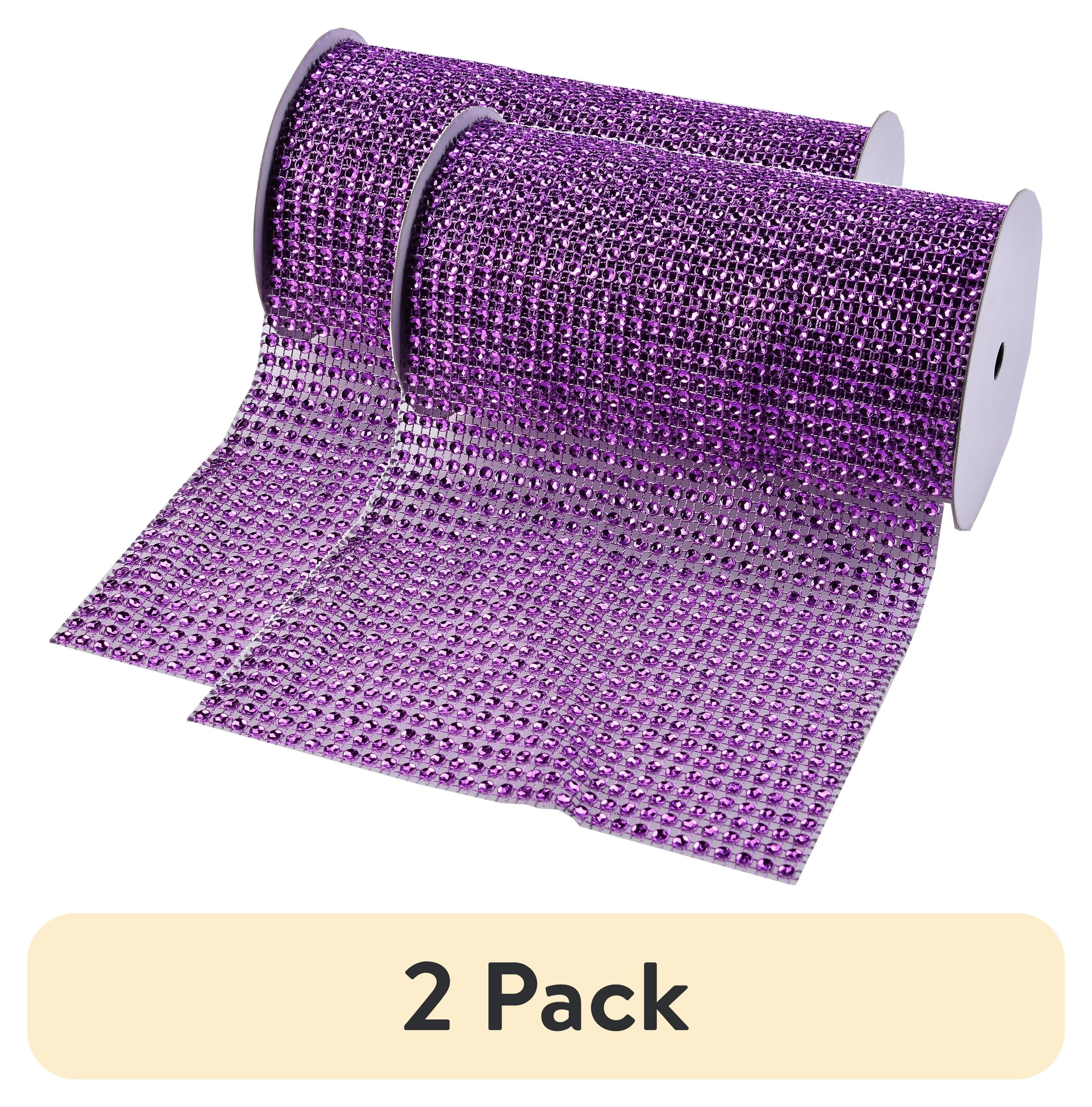(2 pack) Yama Ribbon, Bling Wrap Ribbon Purple 6inch x 9 feet - Walmart.com