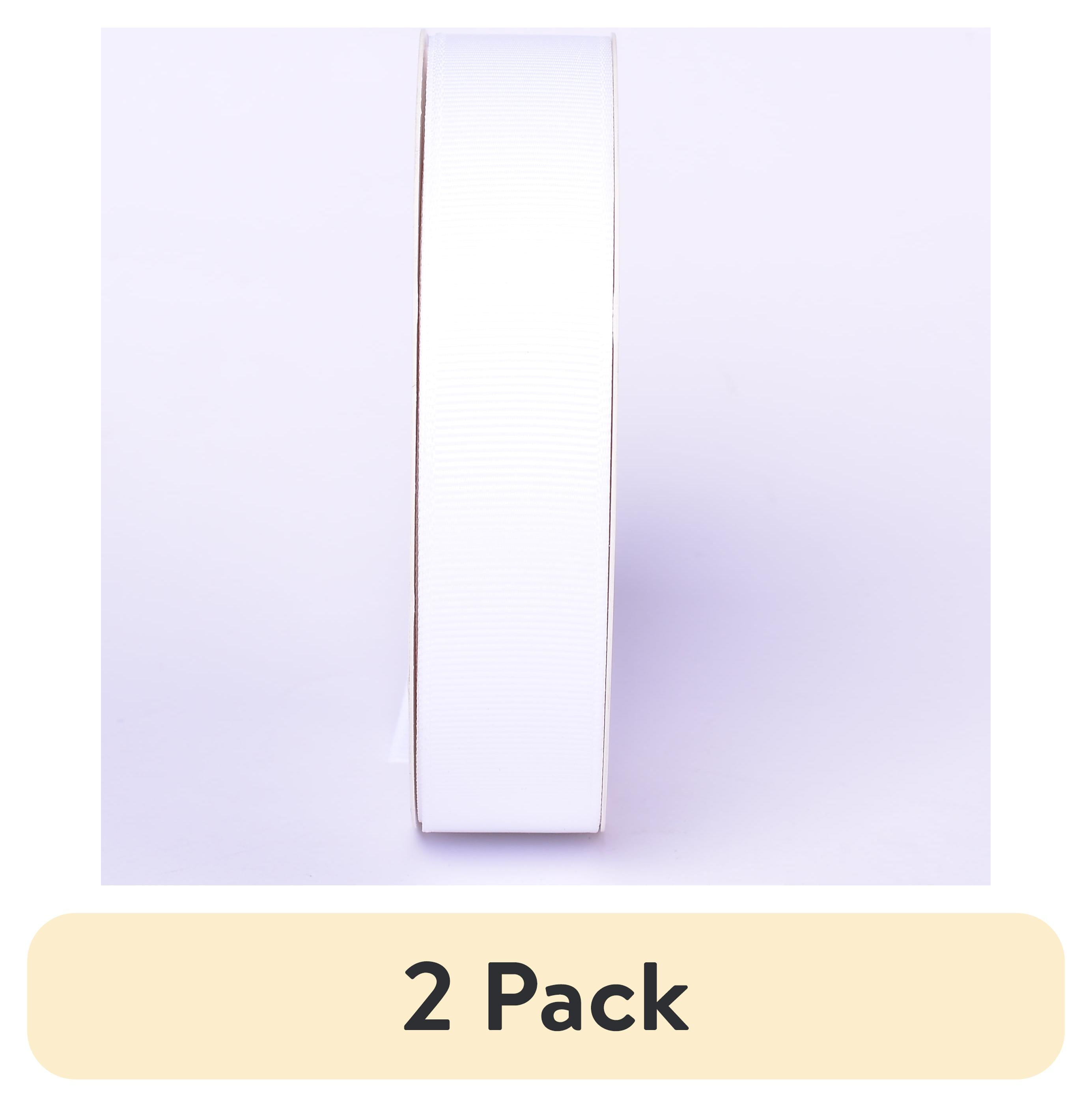 (2 pack) Yama Ribbon, Mega Grosgrain Ribbon White, 0.875inch x 75 feet ...