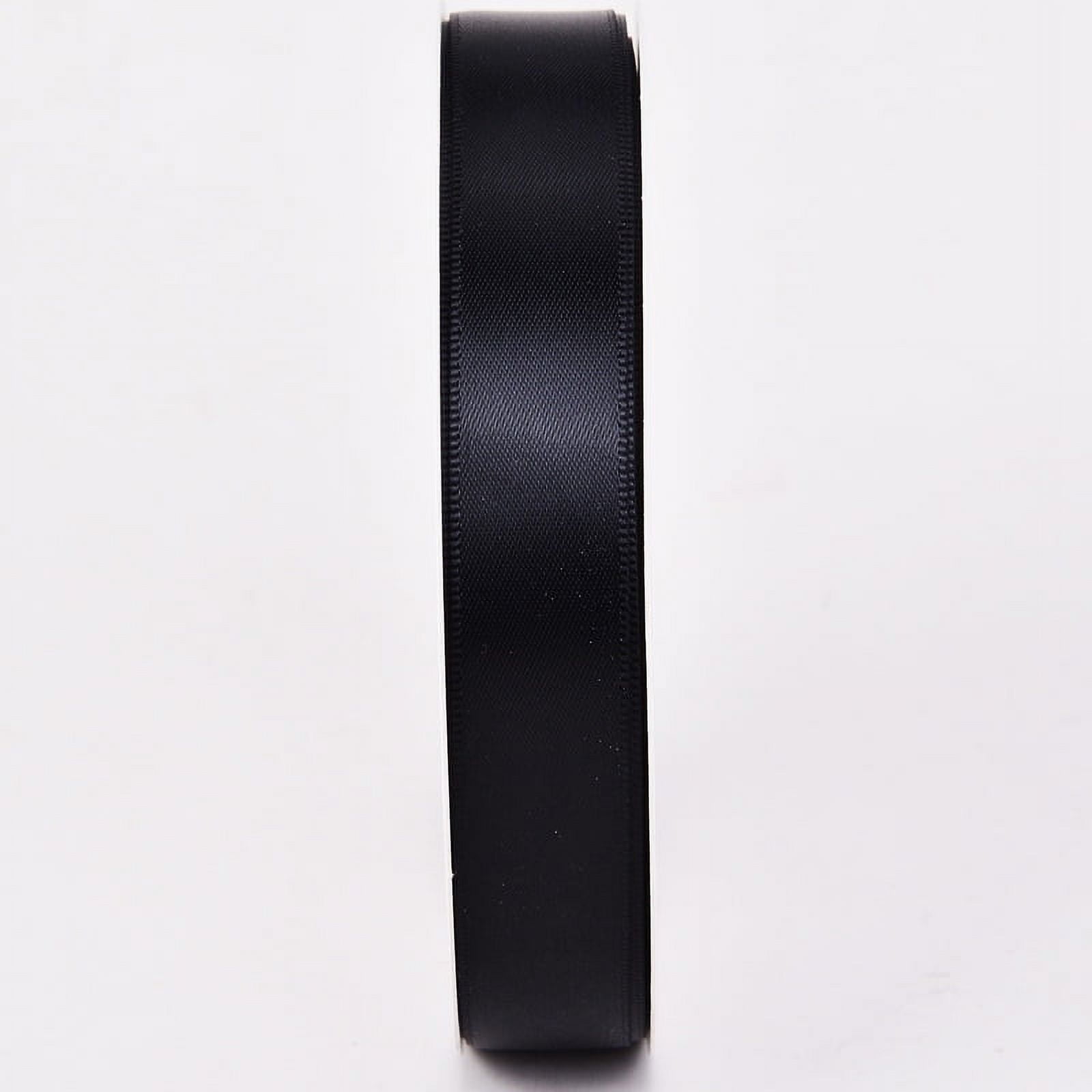 Yama Ribbon, Mega Single Face Satin Ribbon in Black, 5/8" x 75 feet, 1 ...