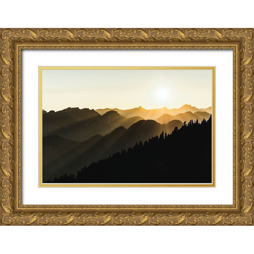 Yamada, Tomomi 24x17 Gold Ornate Wood Framed with Double Matting Museum ...