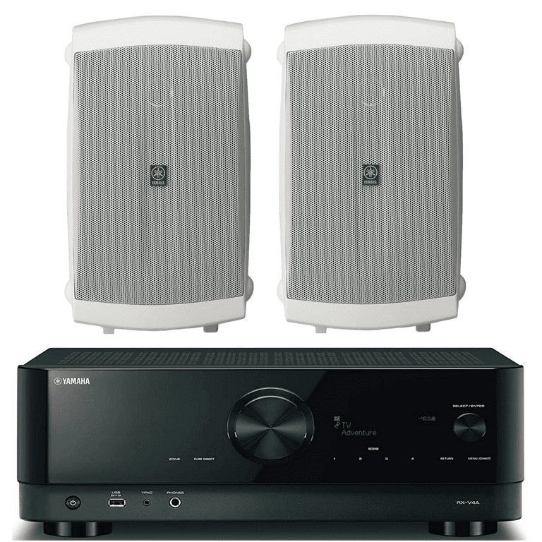 Yamaha 5.2 Channel Wireless Bluetooth 4K 3D A V Surround Sound Receiver Yamaha High Performance Surround Sound 2 Way Indoor Outdoor Weatherproof