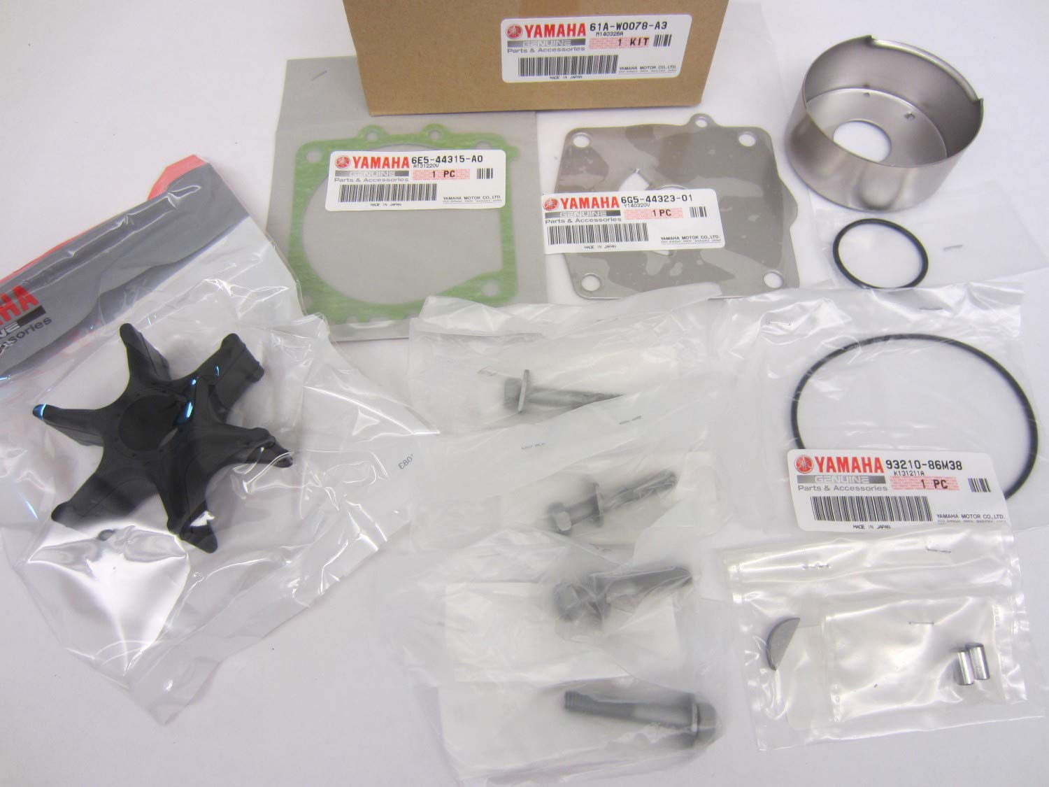 Yamaha Water Pump Repair Kit, Fits F150, F200, F225, V150-V250, Z150 ...
