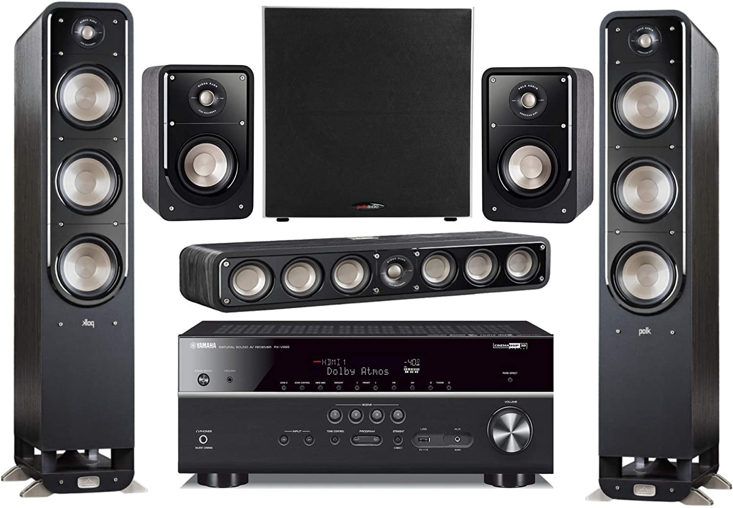 Yamaha Bluetooth 7.2 Home Theater Systems, Black - Walmart.com