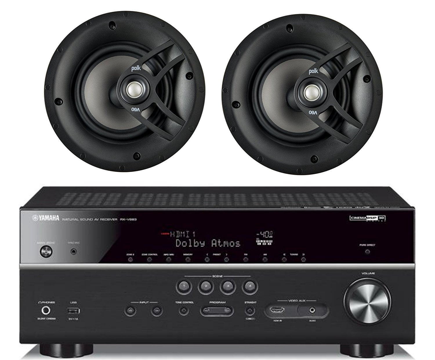 Yamaha 7.2-Channel Wireless Bluetooth 4K Network A/V Wi-Fi Home Theater ...