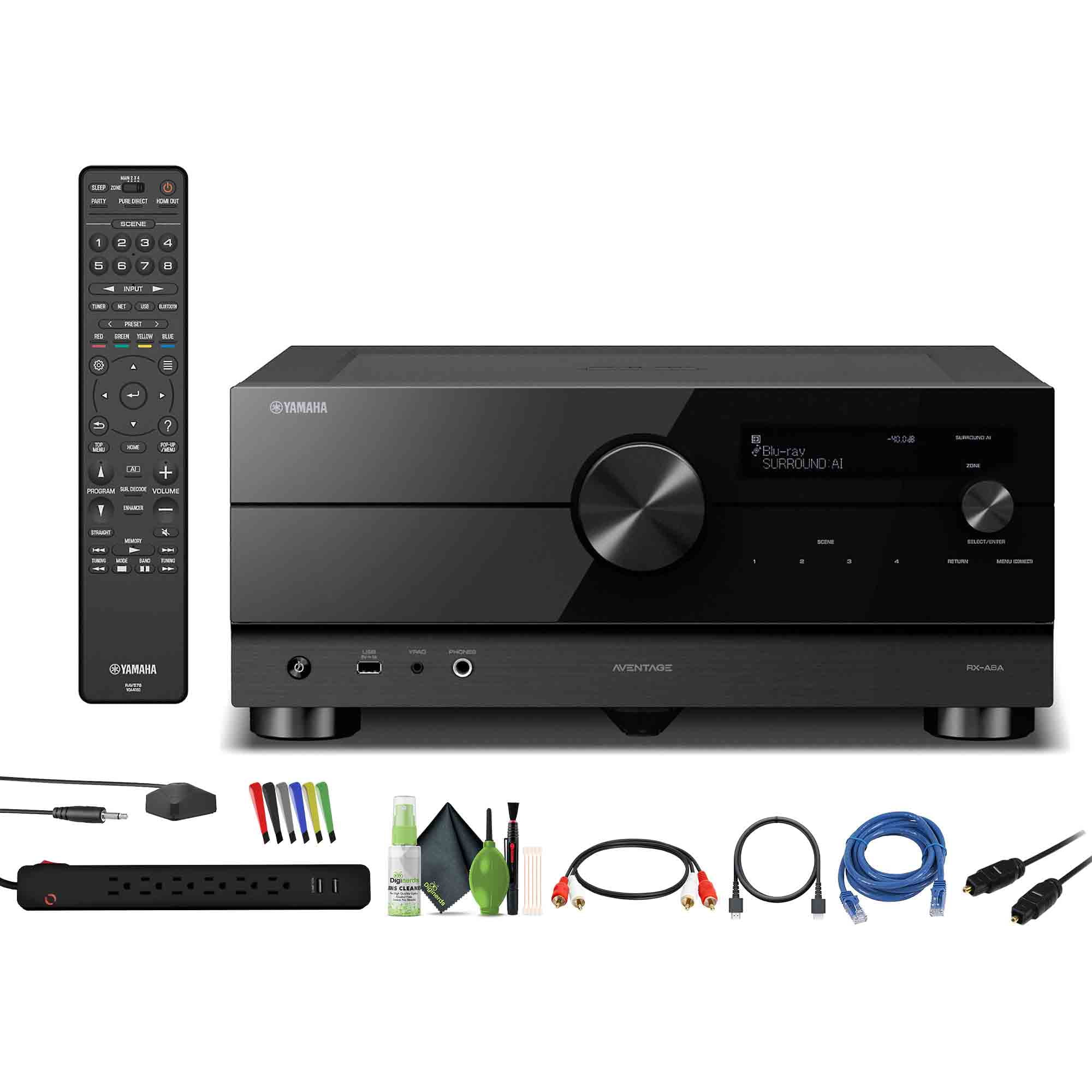 Yamaha AVENTAGE RX-A6A 9.2-Channel Surround Sound Network AV Receiver MusicCast Built-In Wi-Fi ...