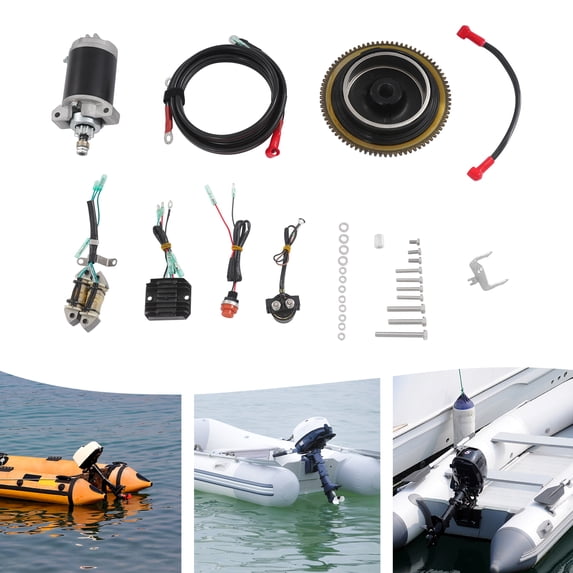 Yamaha Electric Start Kit, Yamaha 4-Stroke 15PS Outboard Electric Start ...