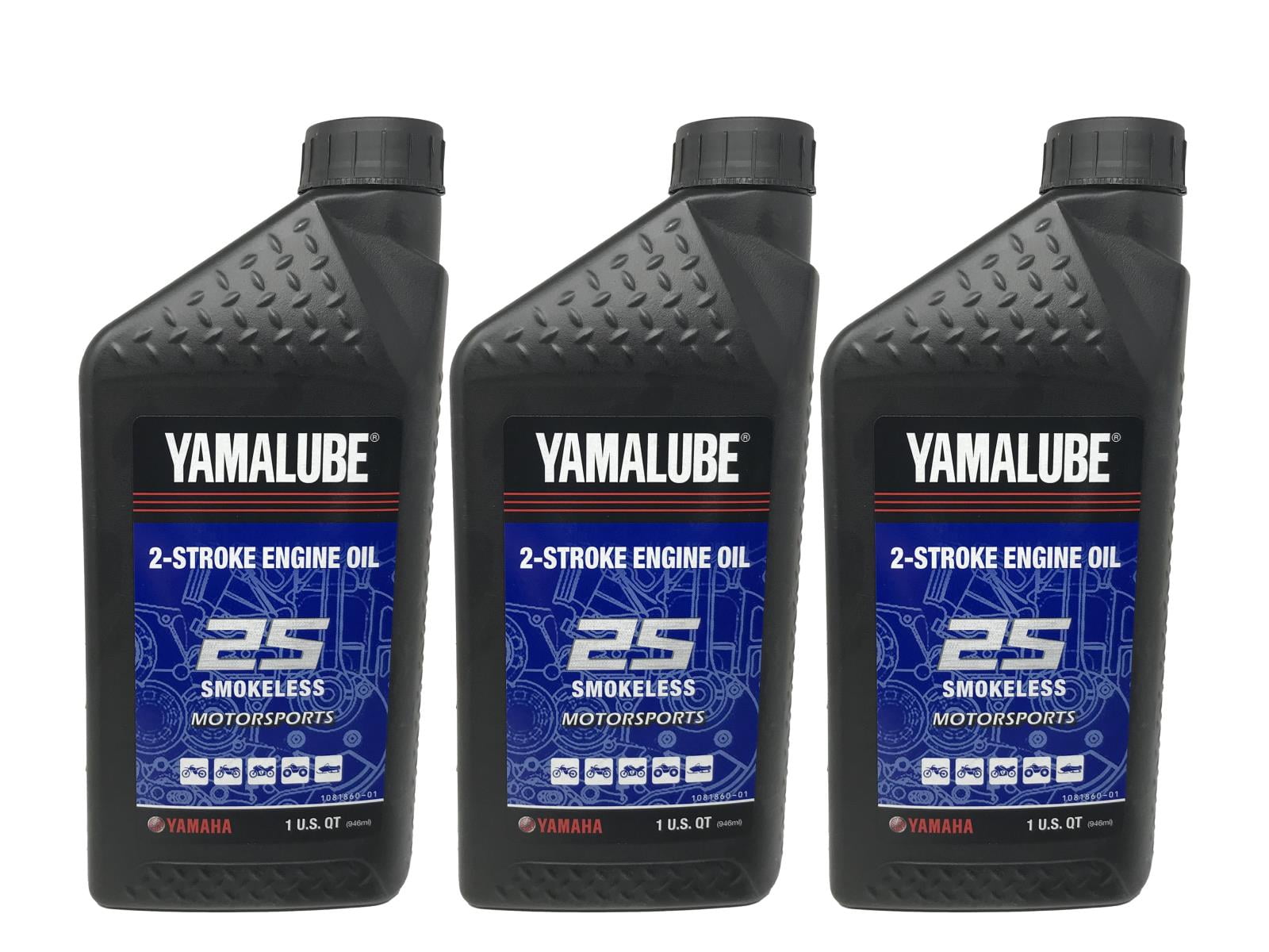 Yamaha Genuine OEM All-Purpose 2-Stroke Engine Oil LUB-2STRK-S1-12 - 3 ...