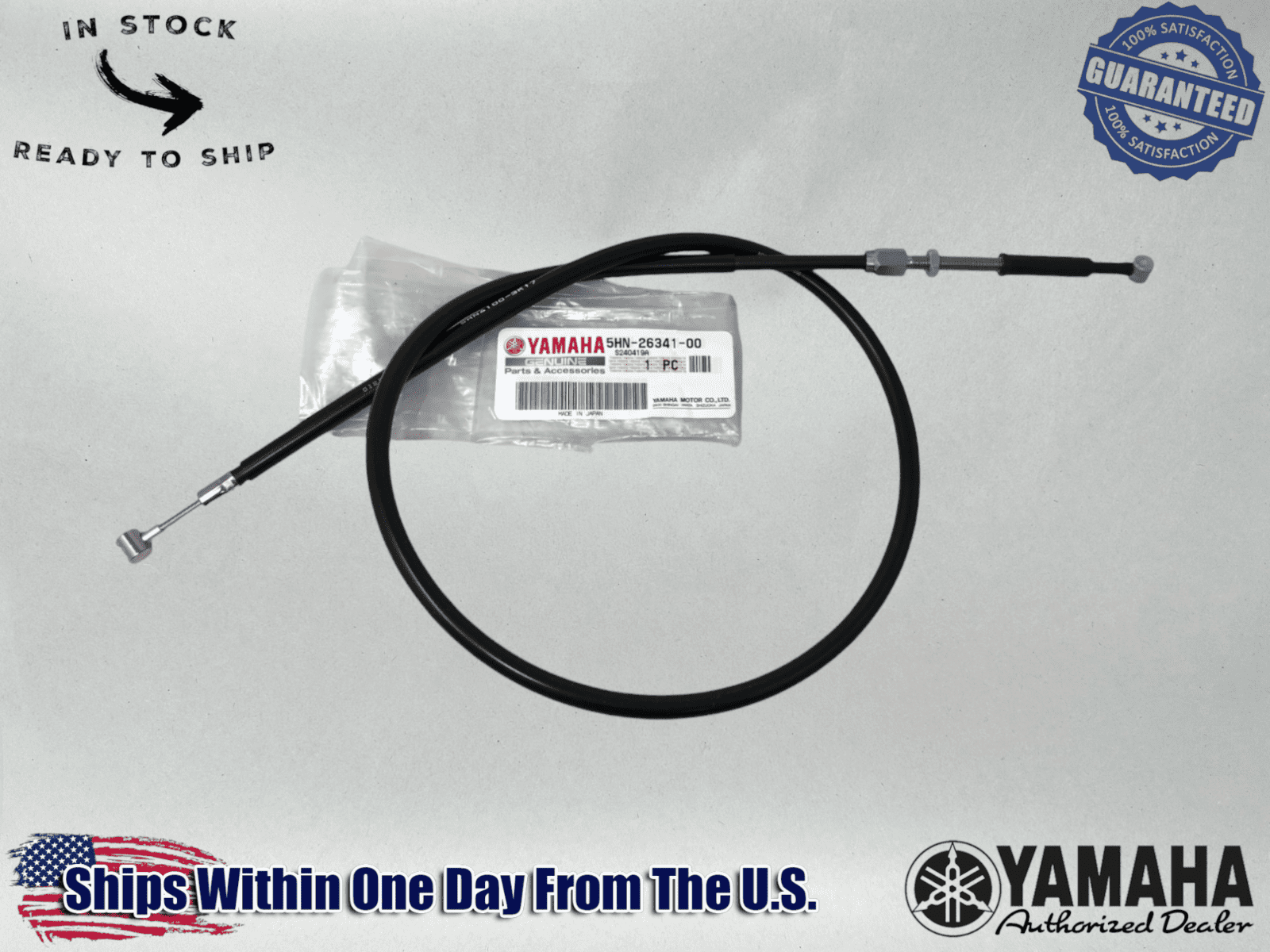 Yamaha Genuine OEM Authentic Front Hand Brake Cable 5HN-26341-00-00 ...