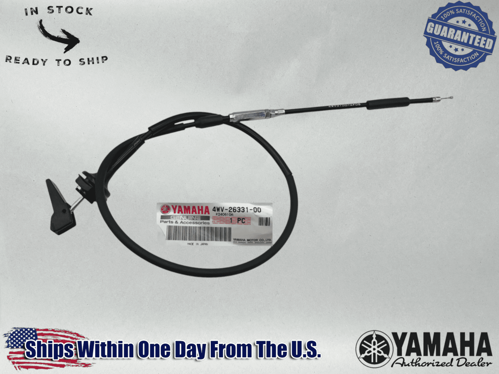 Yamaha Genuine OEM Authentic GRIZZLY STARTER CHOKE CABLE ASSEMBLY 4WV ...