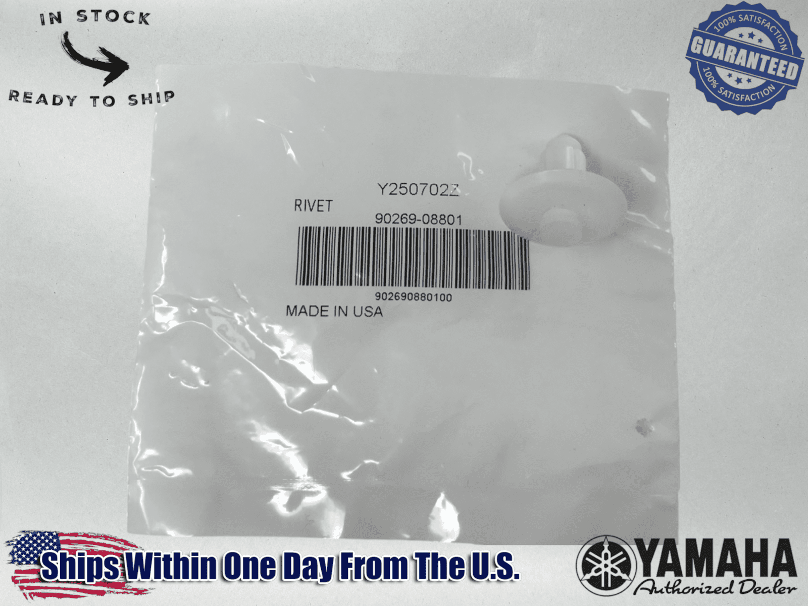 Yamaha Genuine OEM Authentic Rivet 90269-08801-00 - Walmart.com