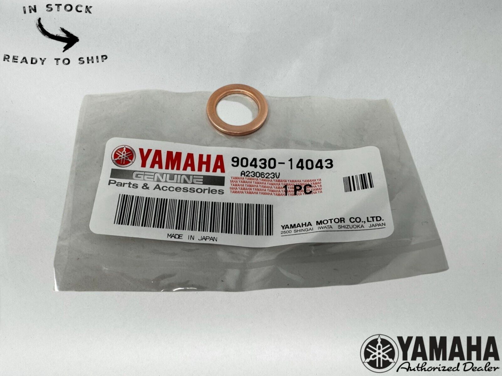 Yamaha Genuine OEM Gasket 90430-14043-00 - Walmart.com