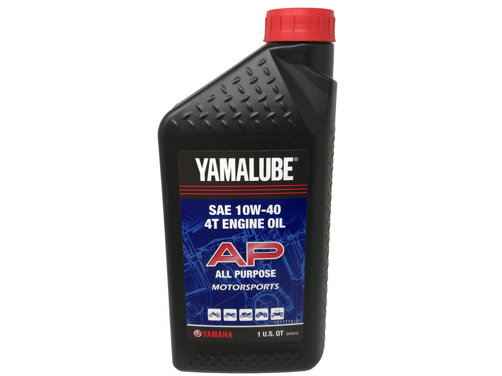 Yamaha Genuine OEM SAE 10W-40 4T Engine Oil LUB-10W40-AP-12 - Walmart.com