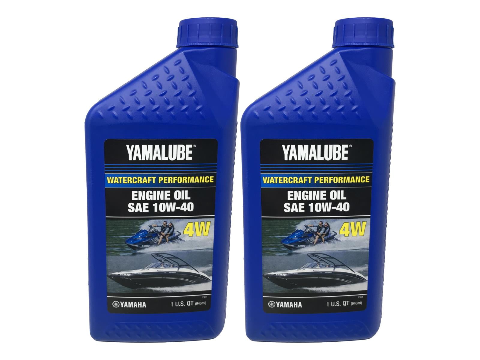 Yamaha Genuine OEM Yamalube Marine 10W-40 Oil LUB-10W40-WV-12 - 2 Pack ...