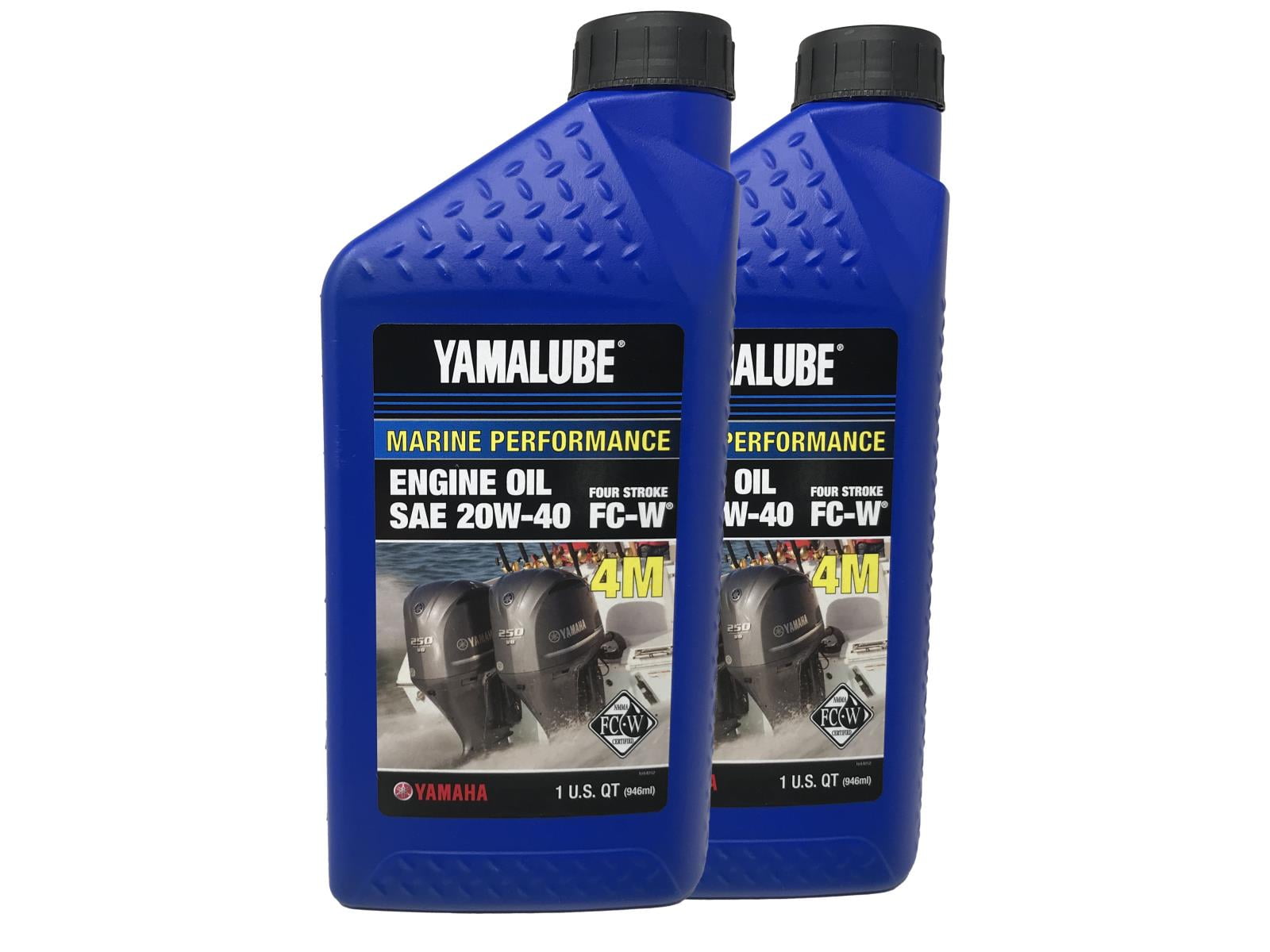 Yamaha Genuine OEM Yamalube Marine 20W-40 Oil LUB-20w40-FC-12 - 2 Pack ...