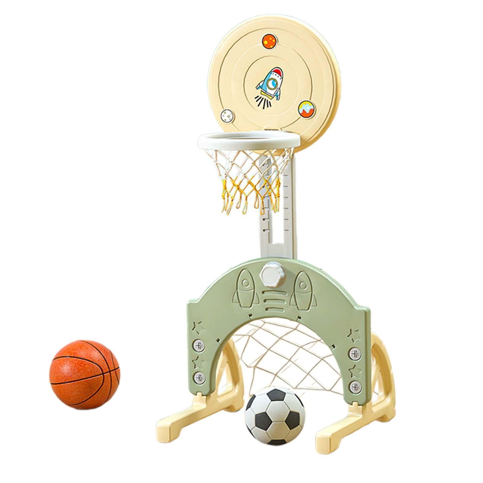PETSOLA Basketball Hoop Set for Kids with Football Outdoor Indoor Toy ...