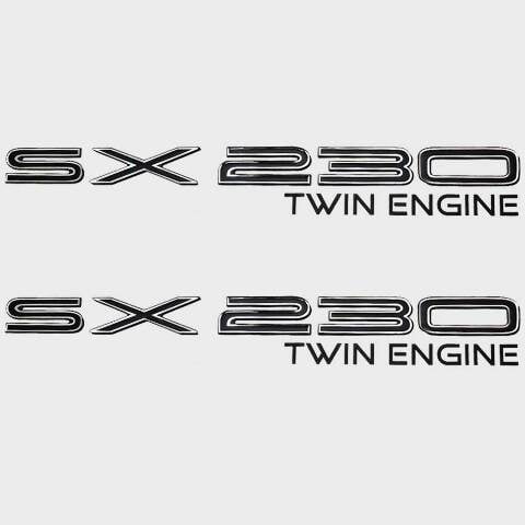 Yamaha Jet Boat Raised Decal Emblems | SX230 Twin Engine Black (Pair ...
