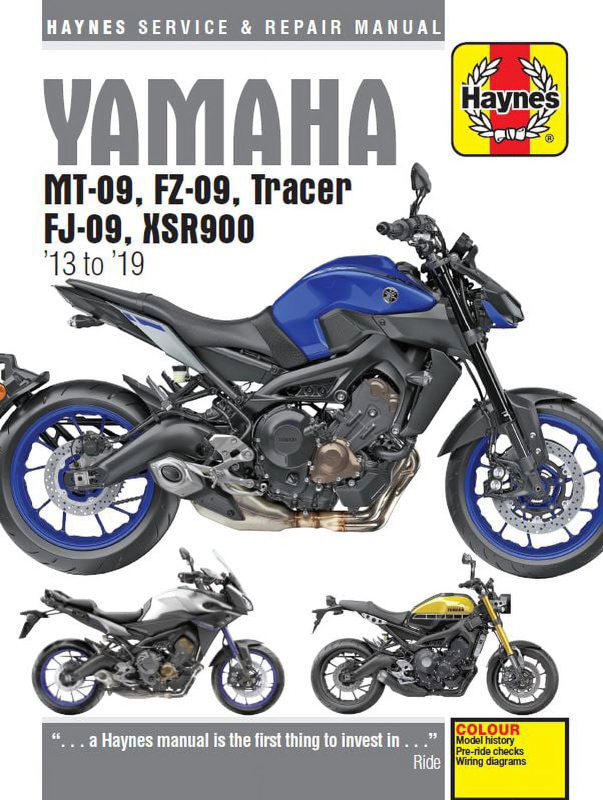 Yamaha MT-09, FZ-09, Tracer FJ-09 & XSR900 (13-19) Haynes Repair Manual ...