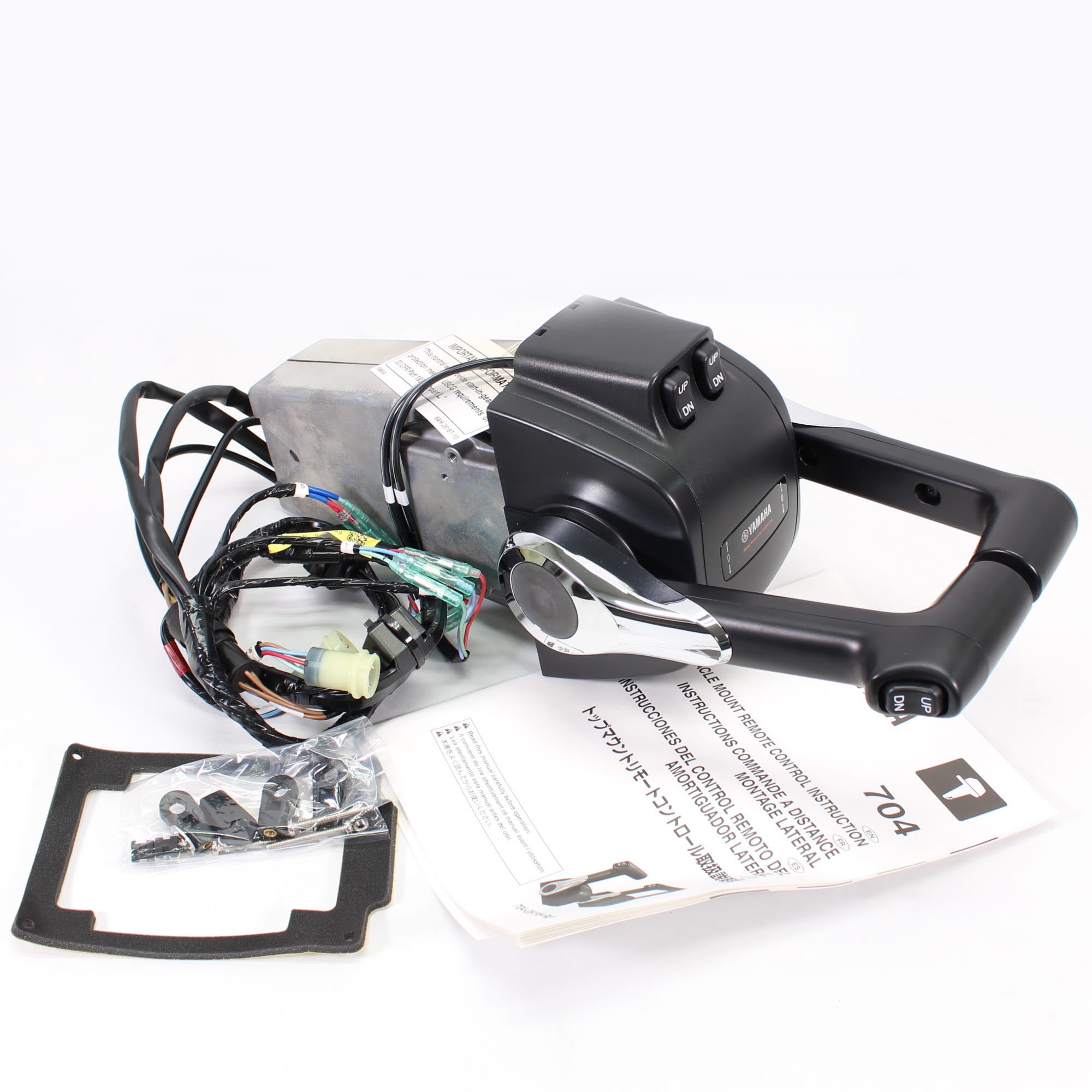 Yamaha Marine New OEM Boat Parts, Outboard Control Binn Twin (Chrome ...