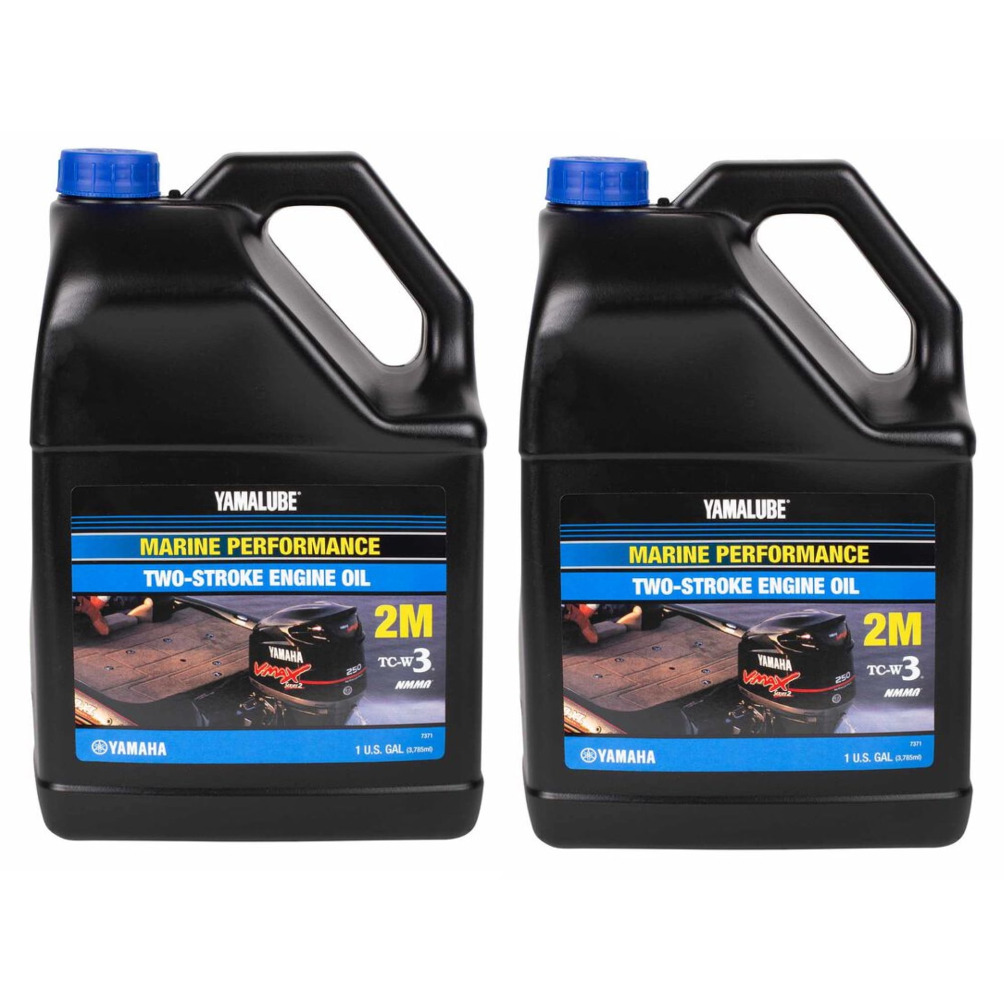 Yamaha OEM, Yamalube 2M Marine 2 Stroke Engine Oil - 2 Gallons, LUB ...