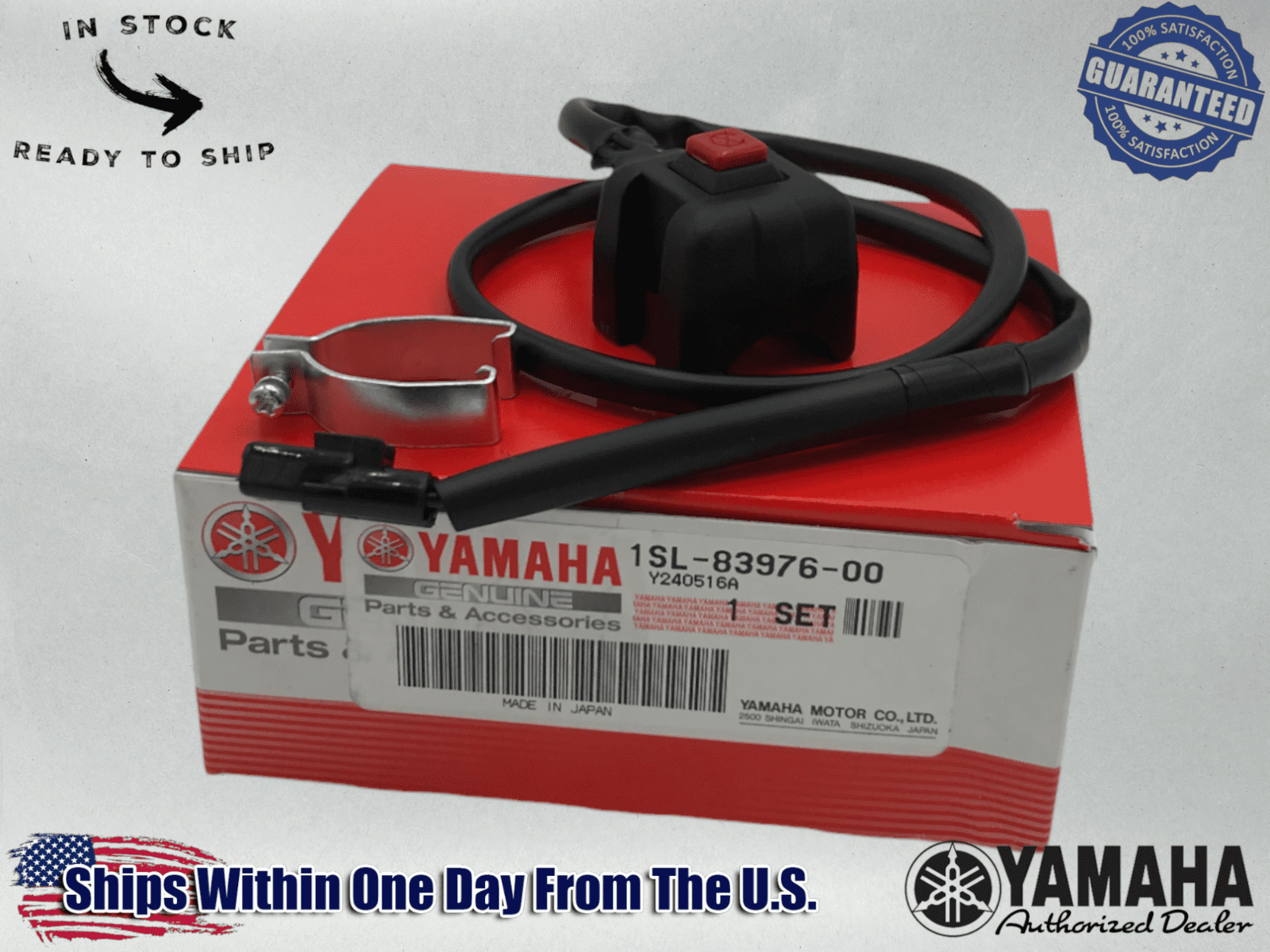 Yamaha OEM 14-21 YZ250F YZ450F/FX ENGINE STOP KILL SWITCH 1SL-83976-00 ...