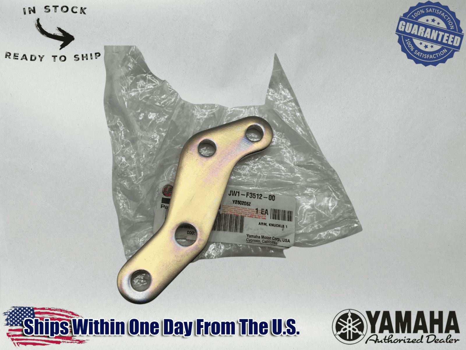 Yamaha OEM Golf Cart Steering S-Bracket/ Knuckle Arm Bracket JW1-F3512-00-00 - Walmart.com