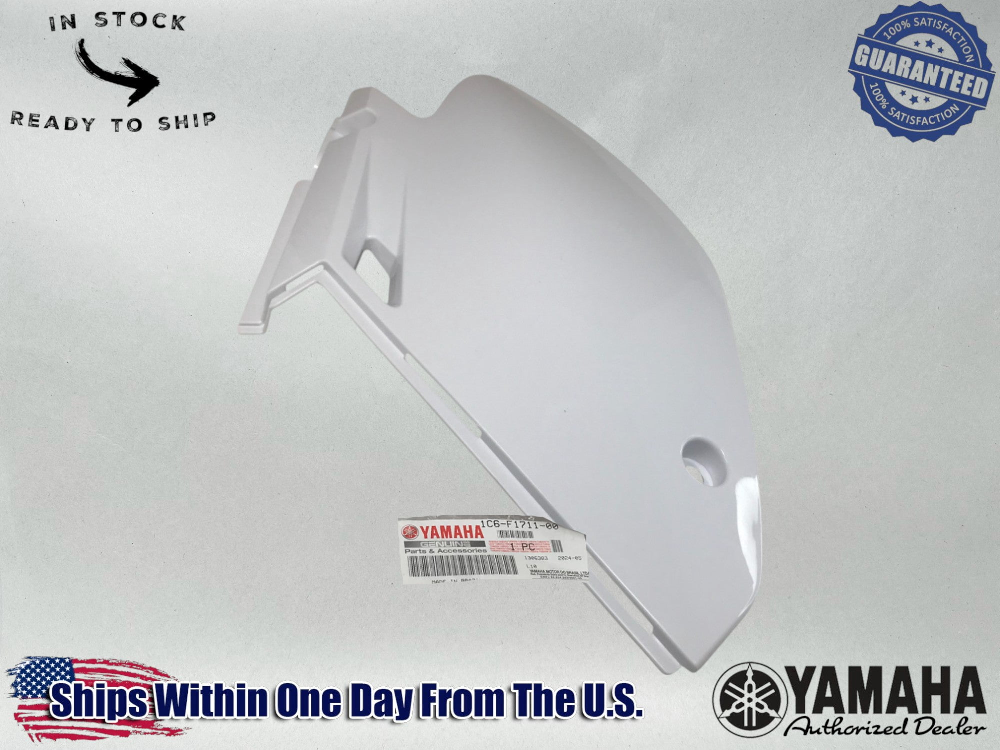 Yamaha OEM LH LEFT SIDE NUMBER PLATE WHITE 1C6-F1711-00-00 - Walmart.com