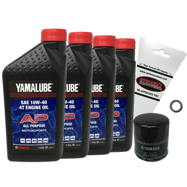 Yamaha OEM Oil Change Kit for 2001-2005 Yamaha YZF-R6 with 10W-40 Oil ...